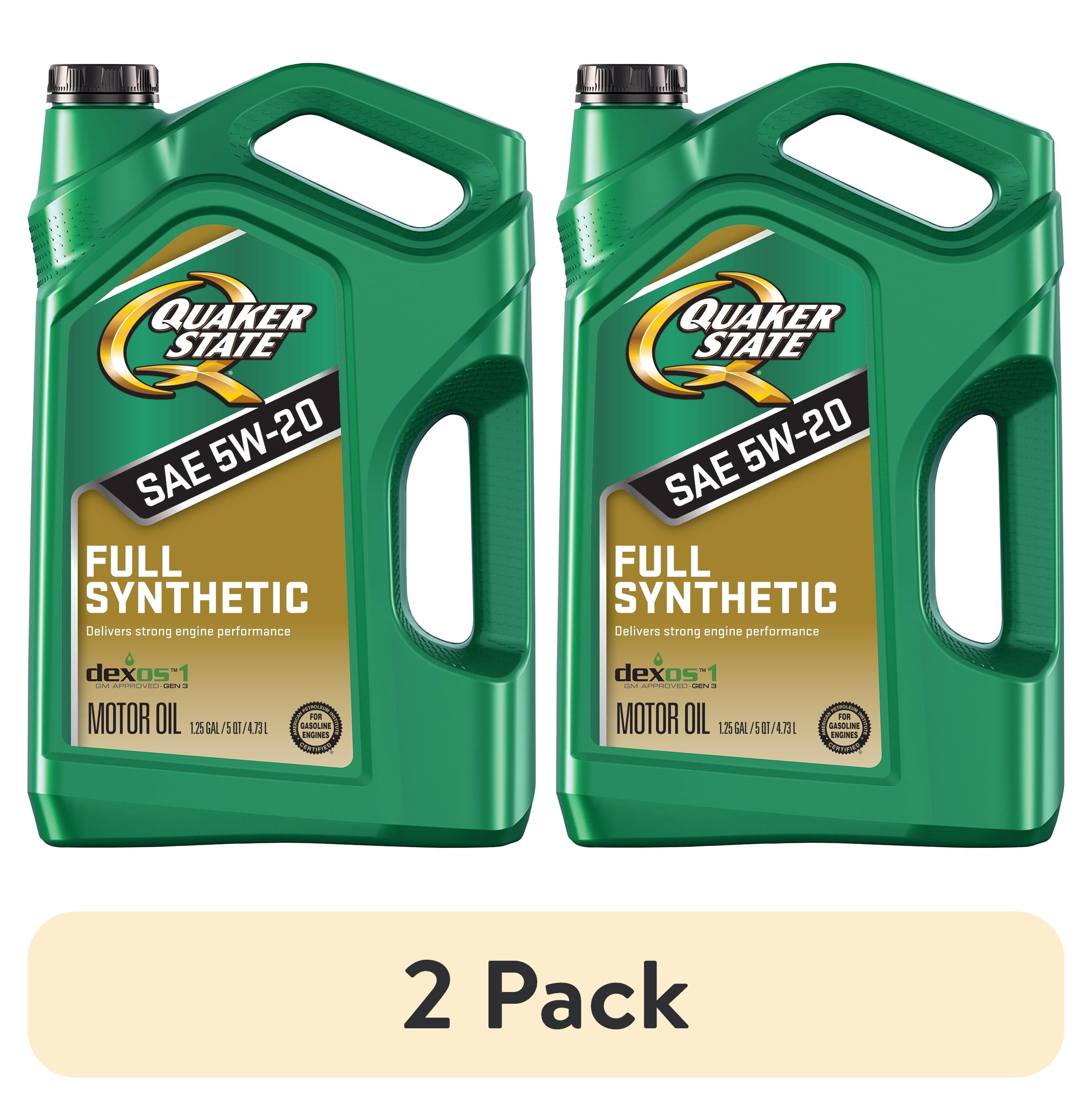 (2 pack) Quaker State Full Synthetic 5W-20 Motor Oil, 5-Quart - Walmart.com
