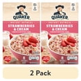 (2 pack) Quaker Strawberries & Cream Flavored Instant Oatmeal 8.4 oz, 8 ...