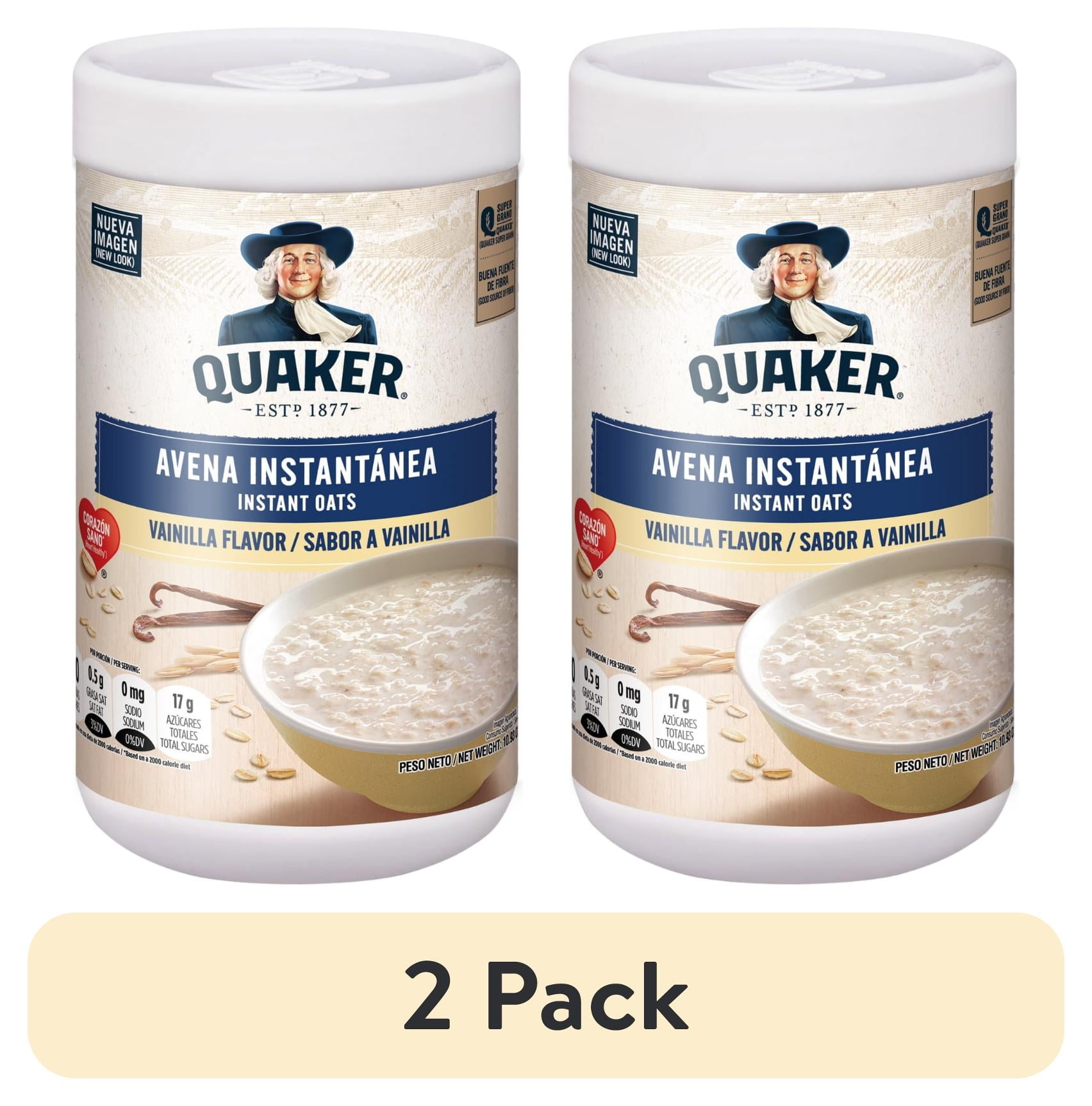 (2 pack) Quaker Vanilla Instant Oats - Walmart.com