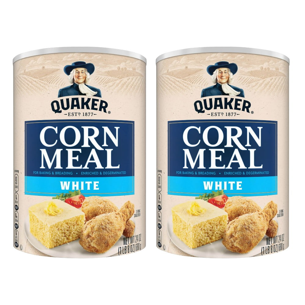 (2 pack) Quaker White Corn Meal Enriched And Degerminated 24 Oz, Pack ...