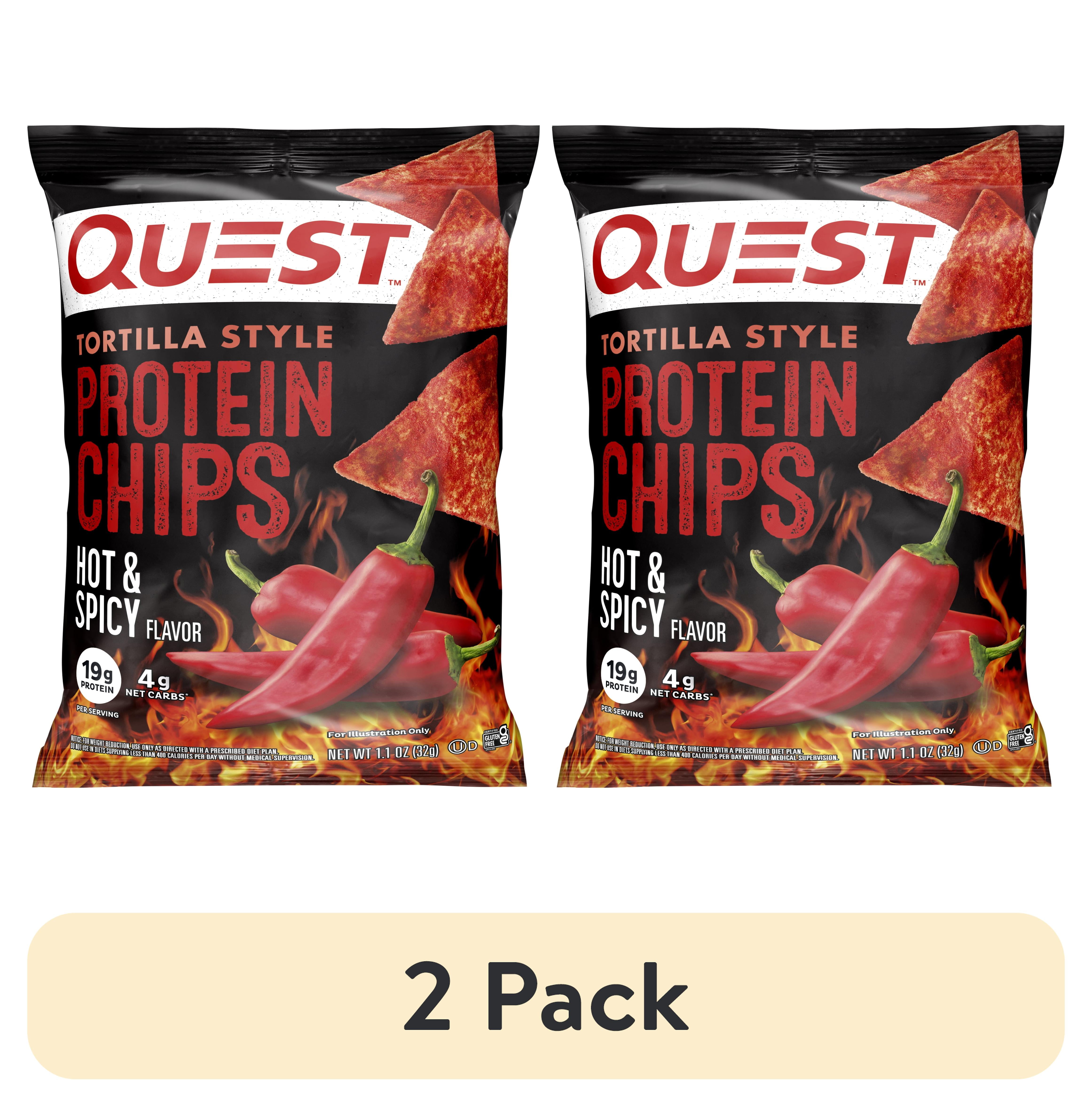 (2 pack) Quest Hot & Spicy Protein Chip, single bag, 1.1oz - Walmart.com