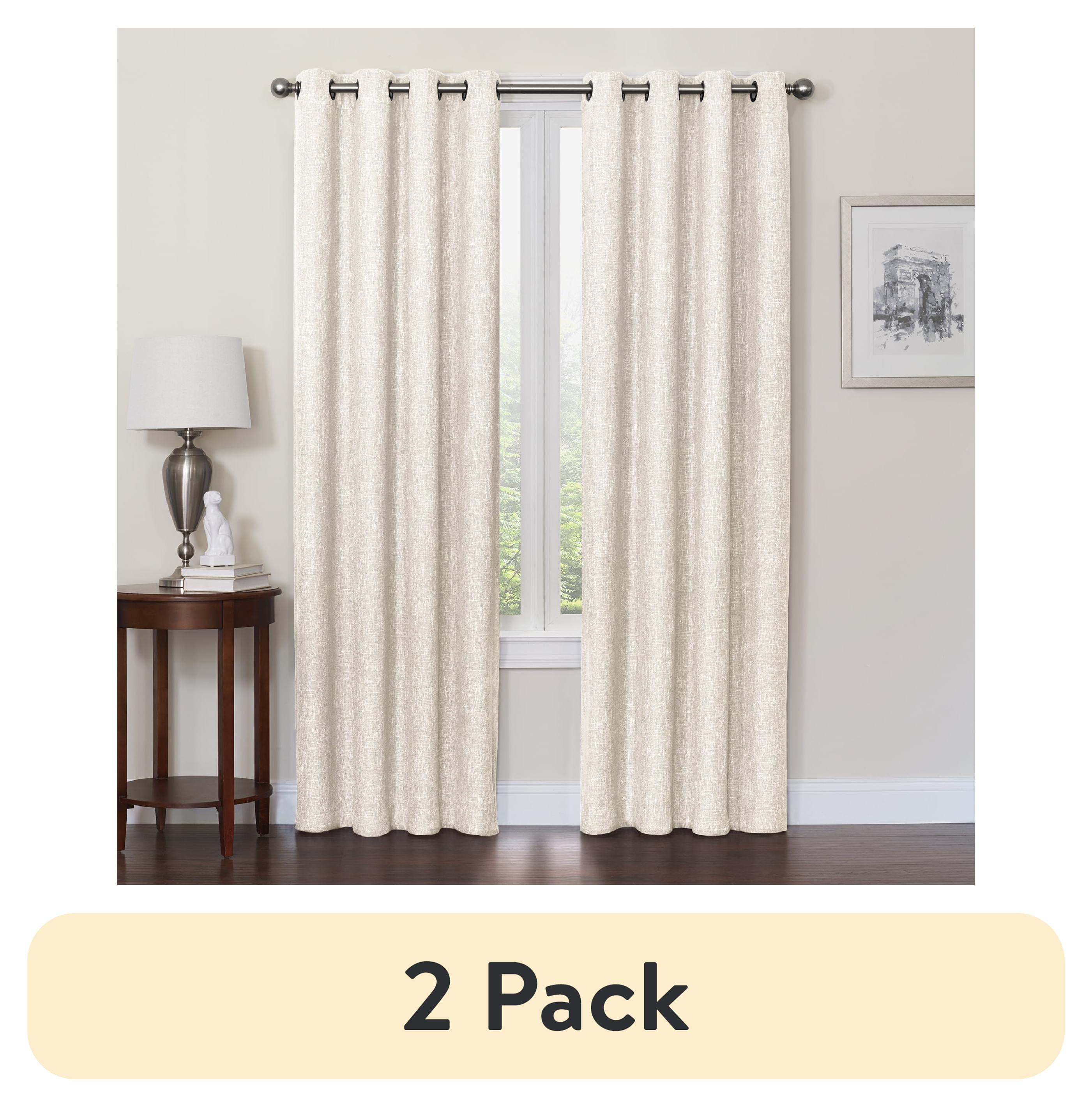 (2 pack) Quinn Blackout Single Curtain Lined Grommet Panel, 50" x 108 ...