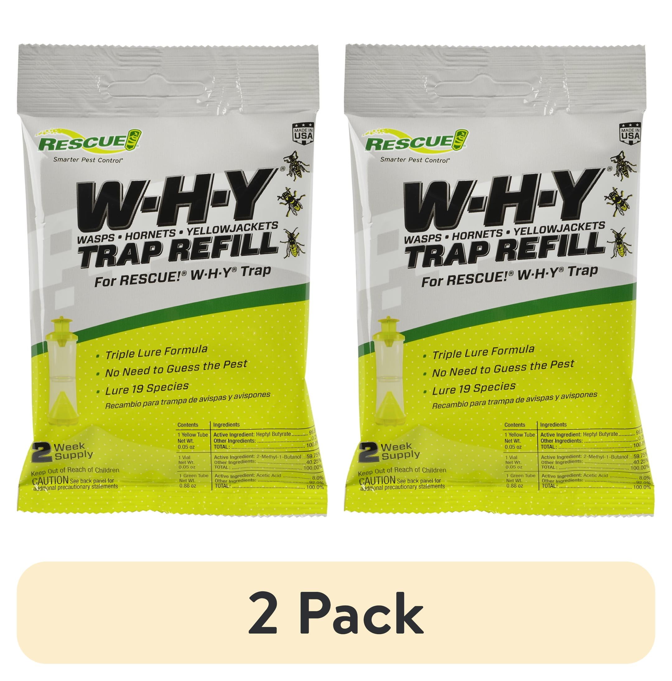 (2 pack) RESCUE! Non-Toxic Wasp, Hornet, Yellowjacket Trap (WHY Trap ...