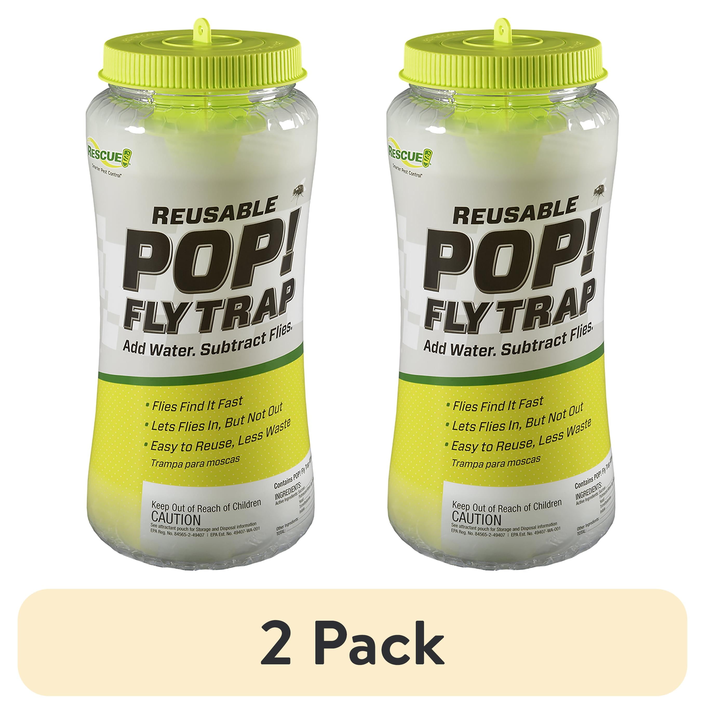 (2 pack) RESCUE! Pop! Reusable Outdoor Fly Trap, 1 Pack Resin - Walmart.com