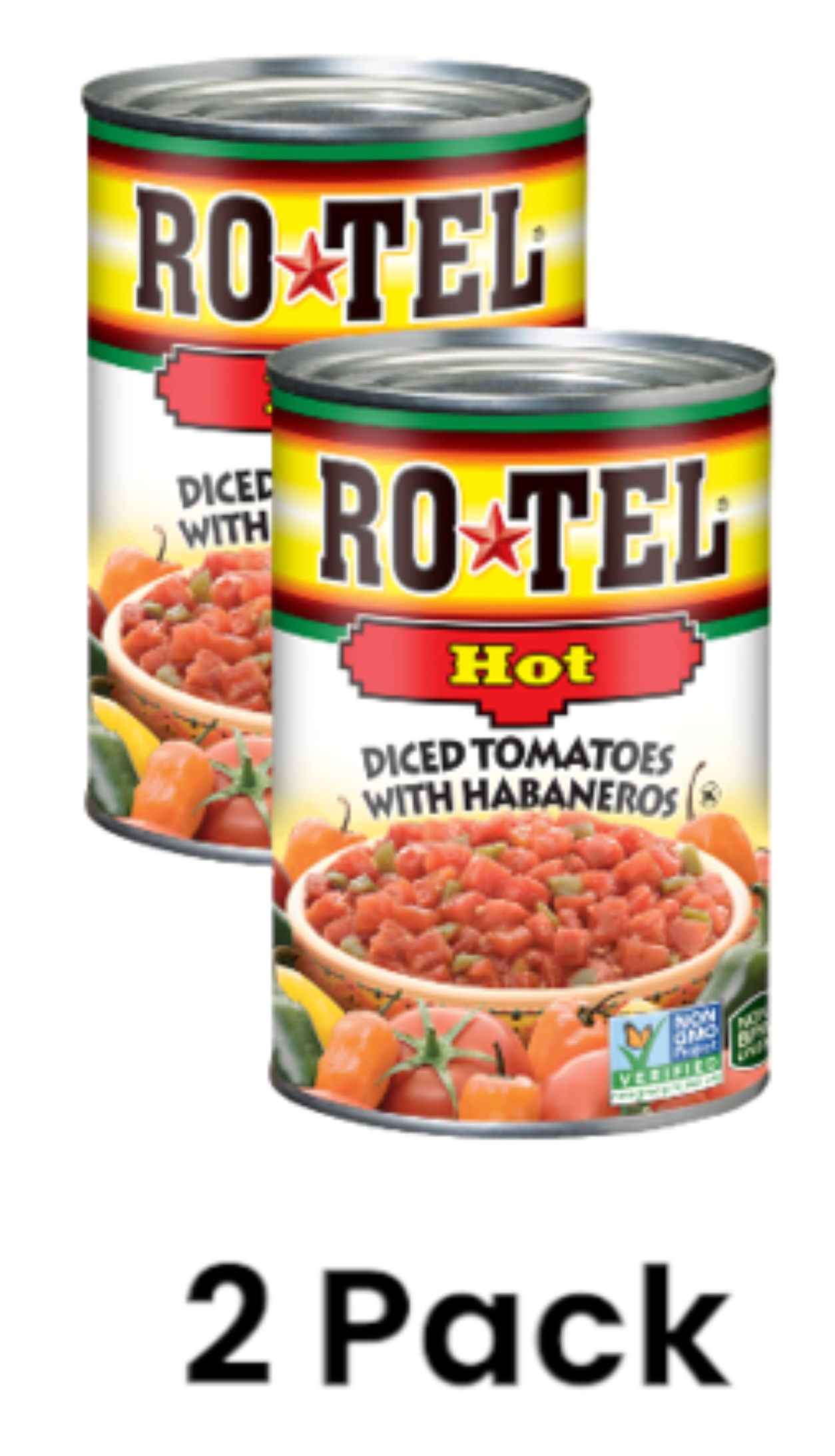 RO-TEL Hot Diced Tomatoes and Habaneros, Spicy Canned Vegetables, 10 oz ...