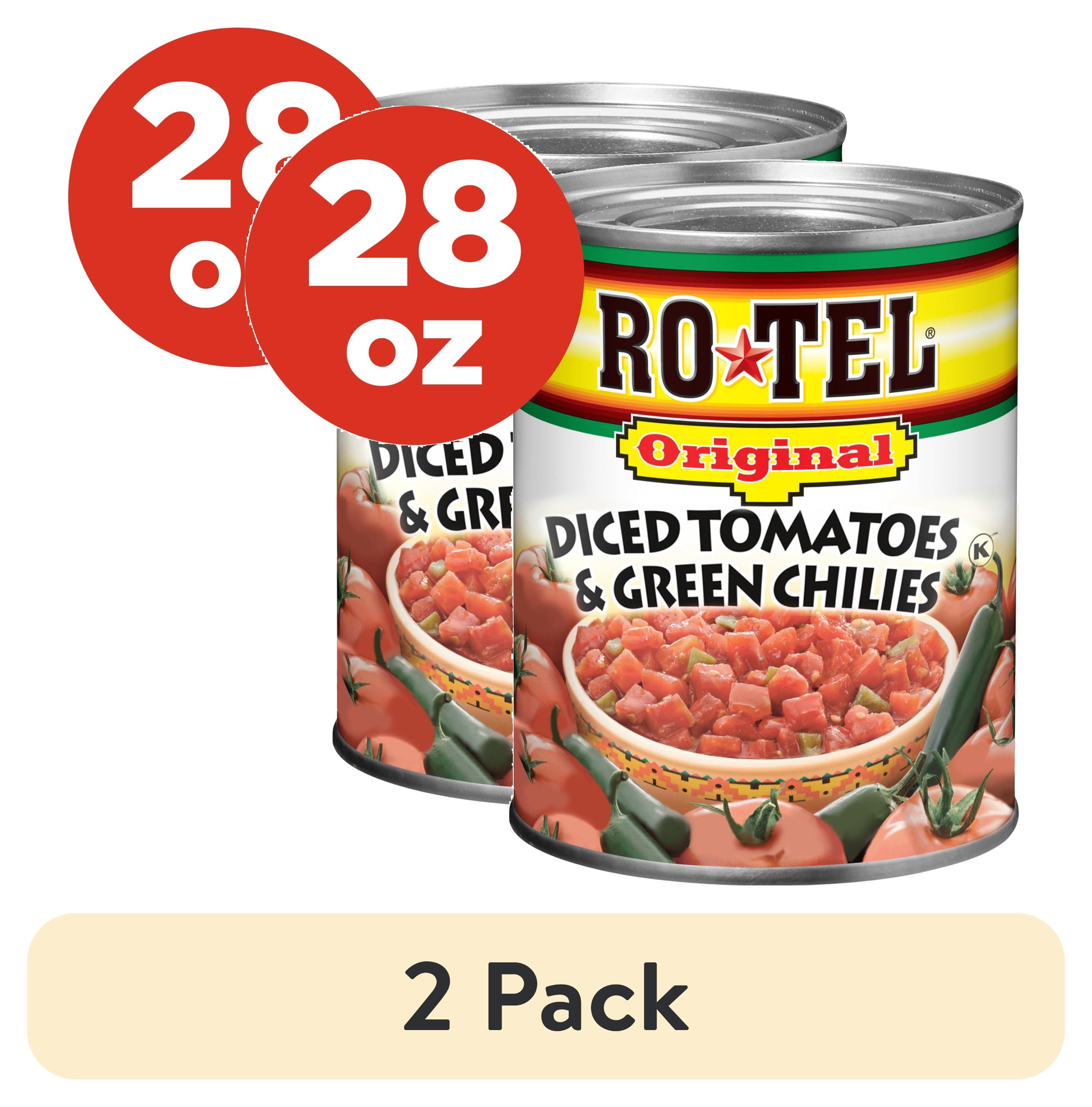 (2 pack) ROTEL Original Diced Tomatoes and Green Chilies, 28 oz ...