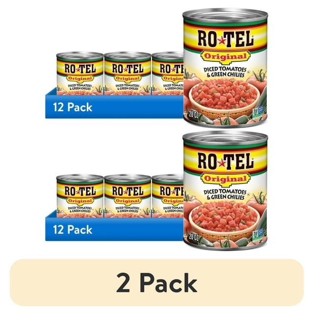 (2 pack) ROTEL Original Diced Tomatoes and Green Chilies, 28 oz ...