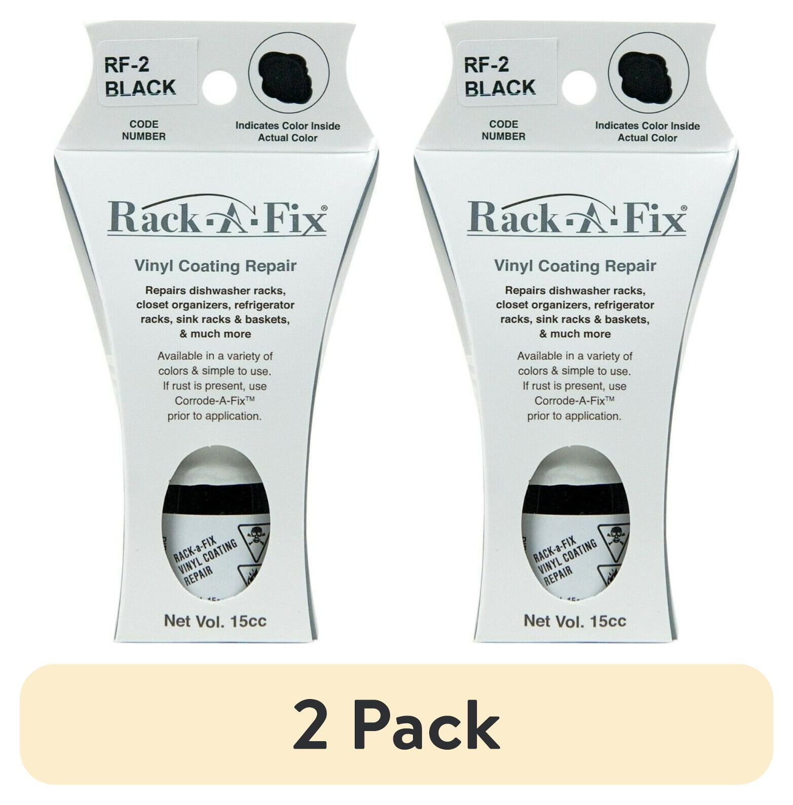 (2 pack) Rack-a-Fix RF-2 Black Touch up Vinyl Coating Repair for ...