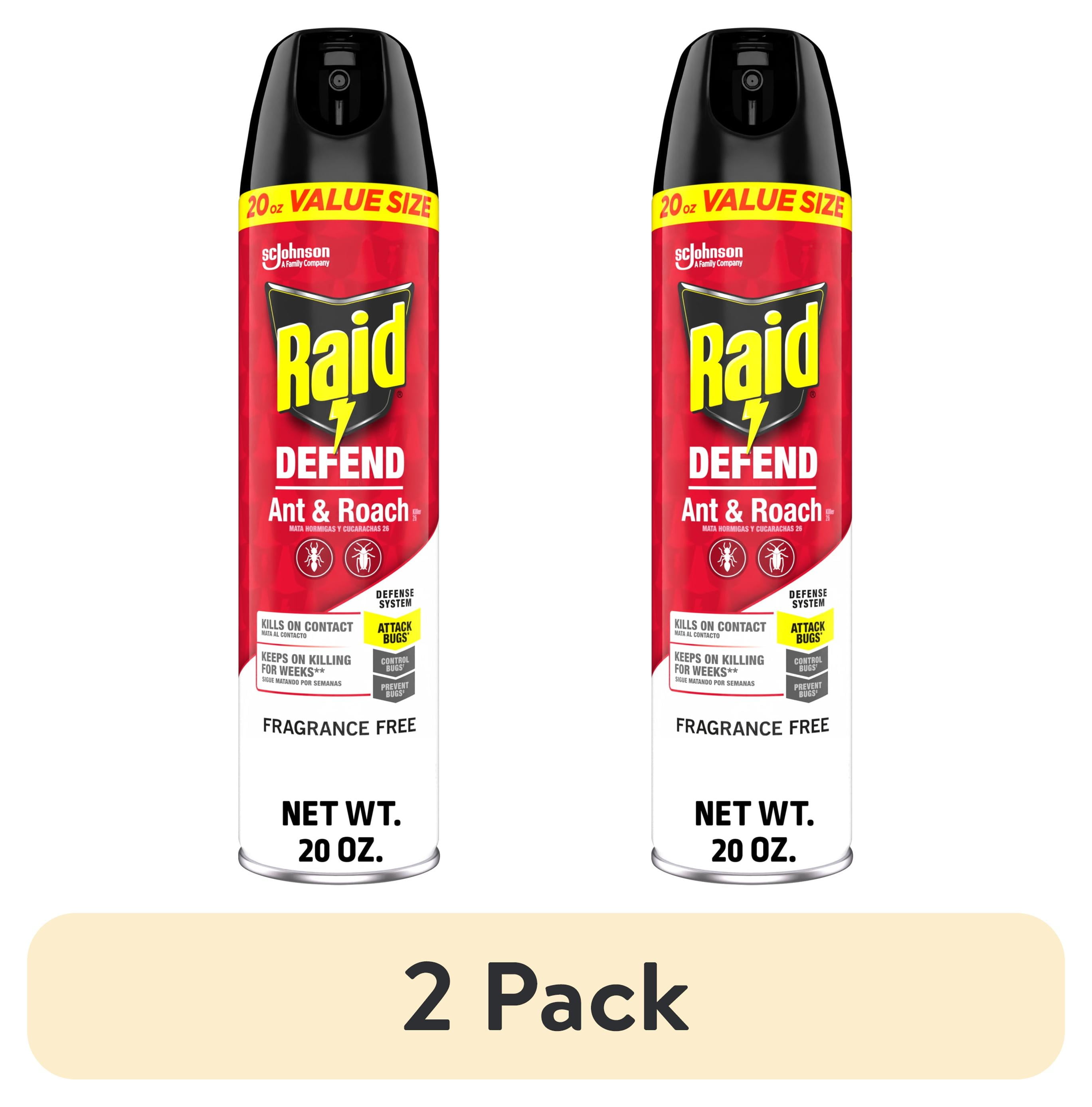 (2 pack) Raid Defend Ant & Roach Killer, Indoor Insecticide, Residual ...
