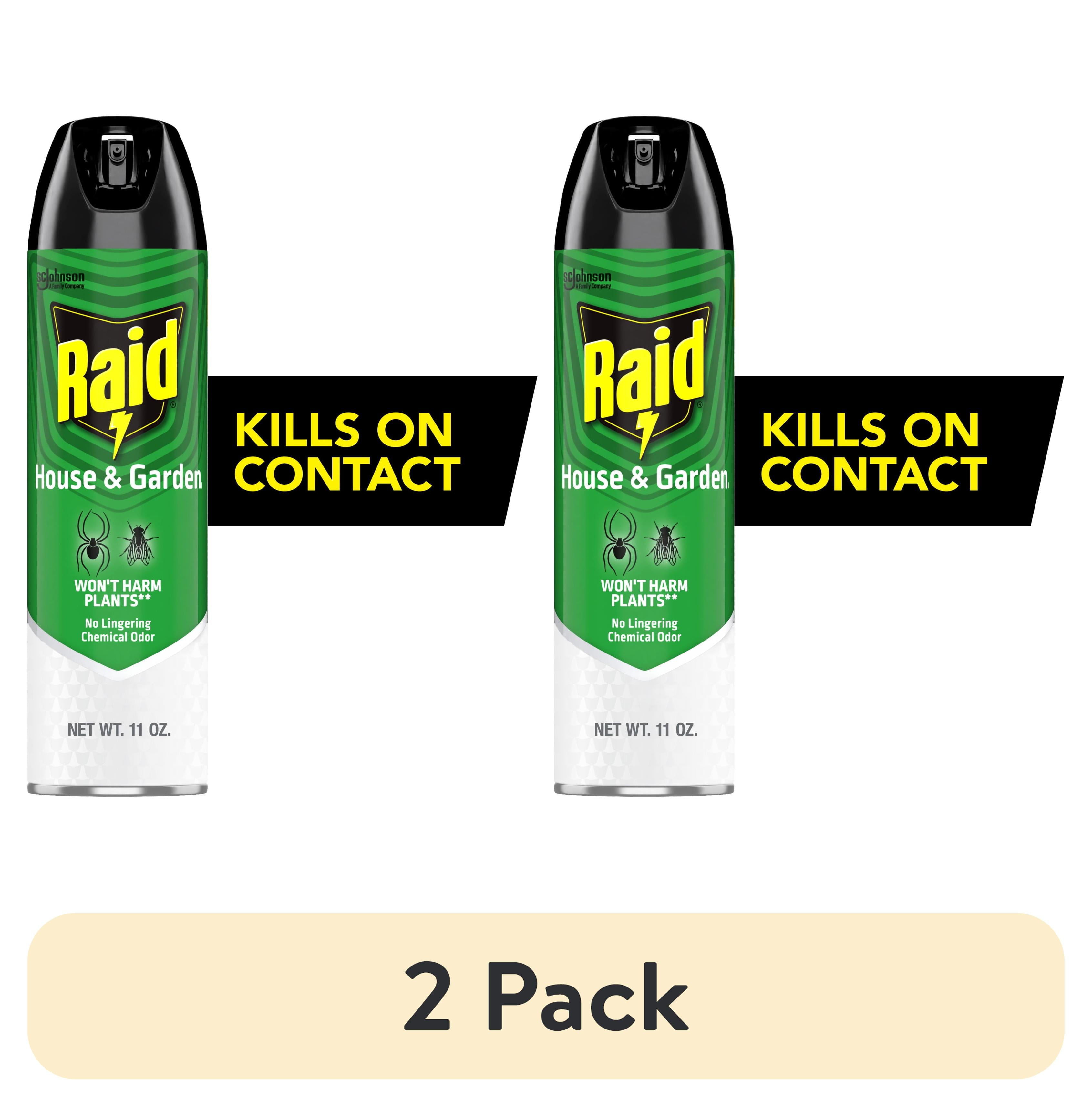 (2 pack) Raid House and Garden Spray Kills Spiders, Ants, Roaches and ...