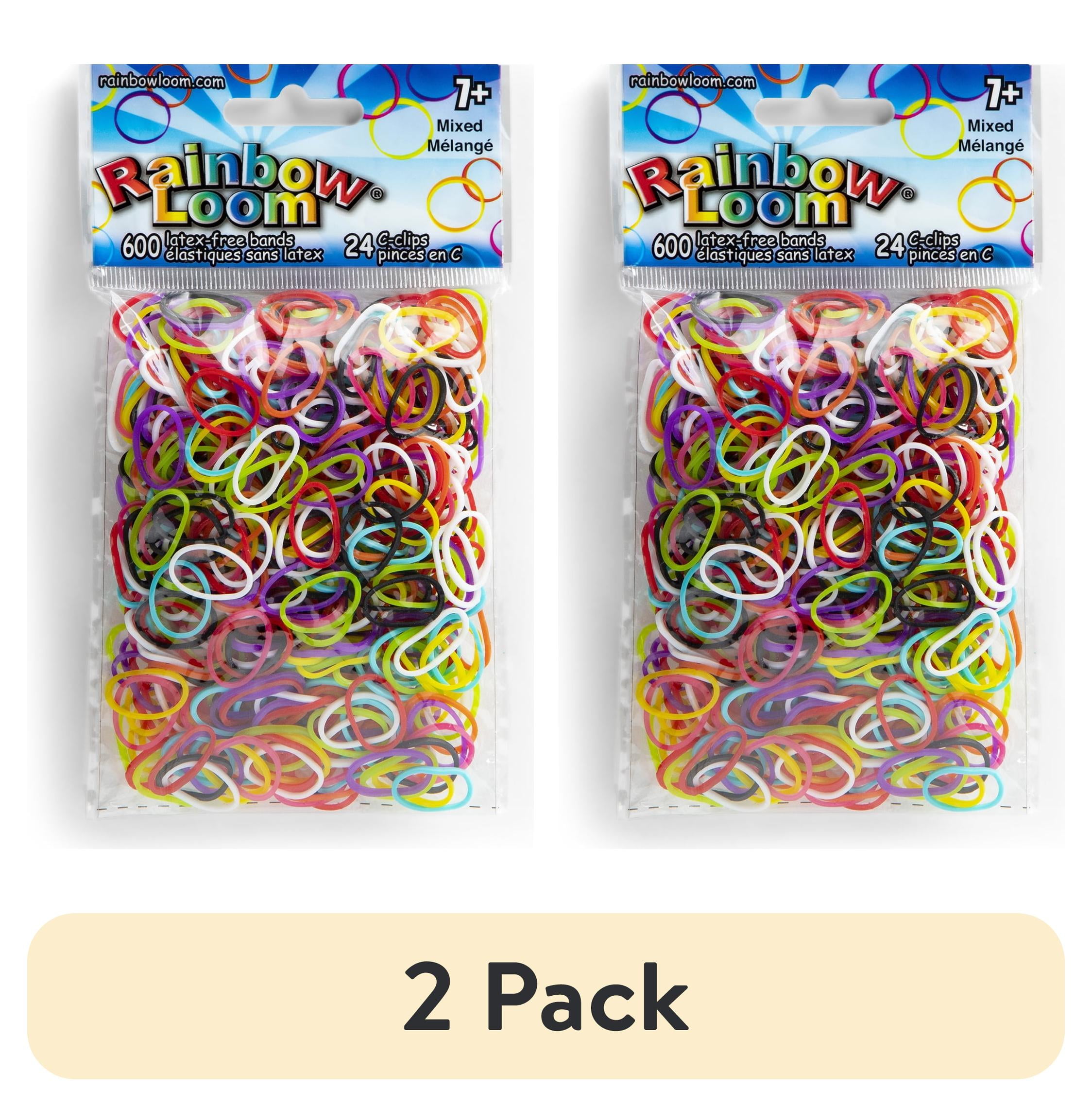 (2 pack) Rainbow Loom® Rubber Bands Solid Colors Mix - Walmart.com