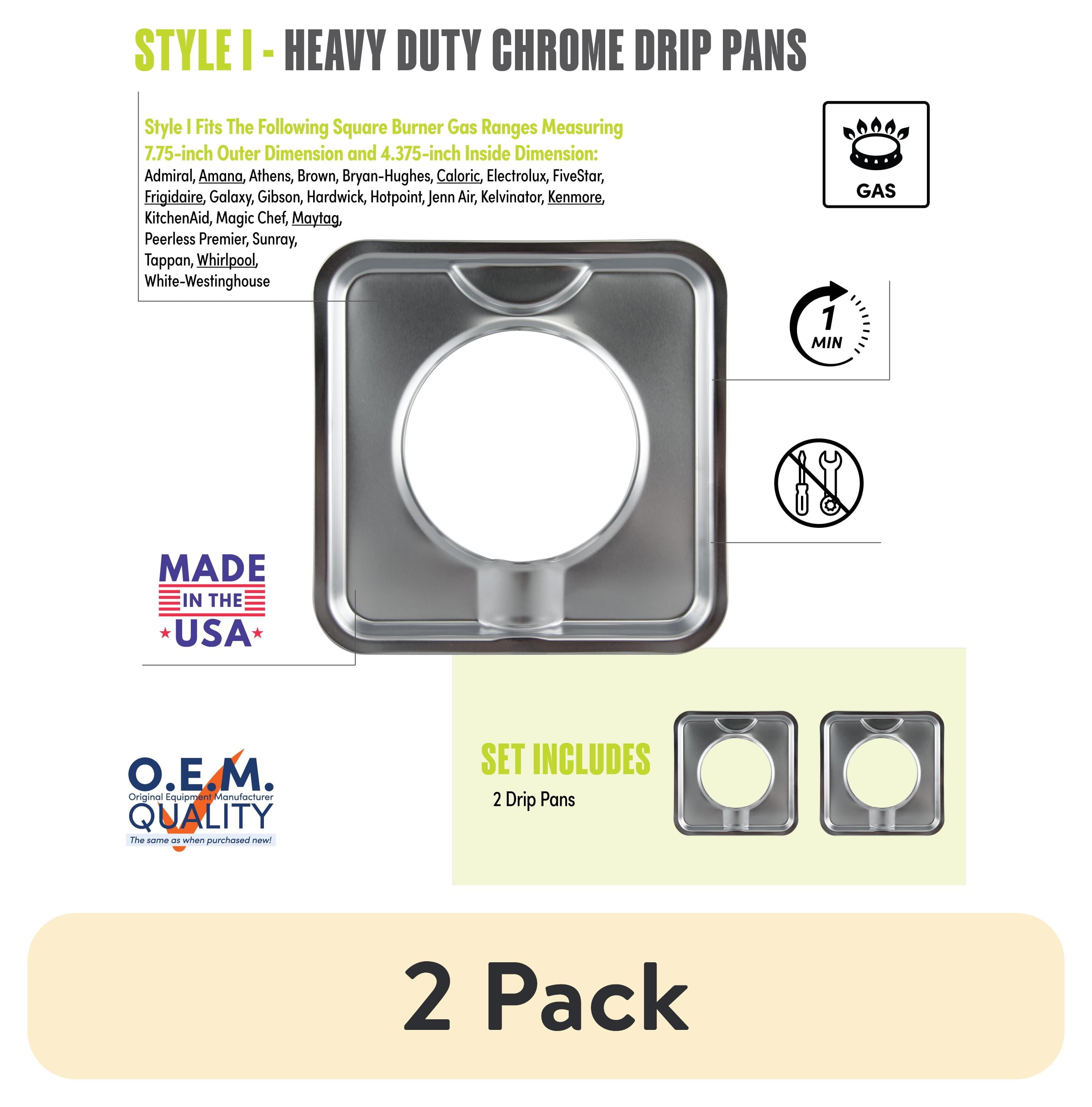 (2 pack) Range Kleen SGP4002X Style I Chrome Square 7.75 inch 2 Pack ...