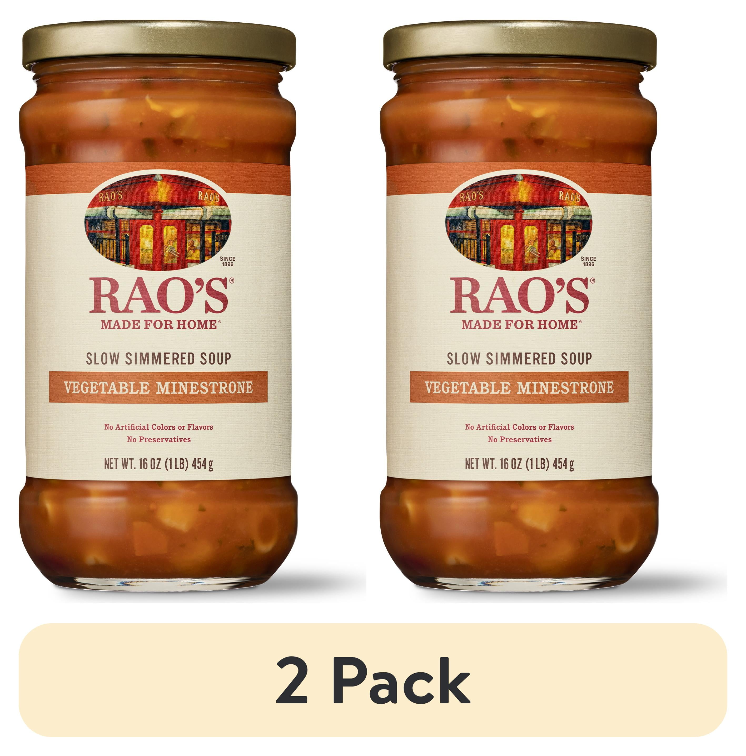 (2 pack) Rao's Made for Home Minestrone Soup, Ready to Eat Chunky ...