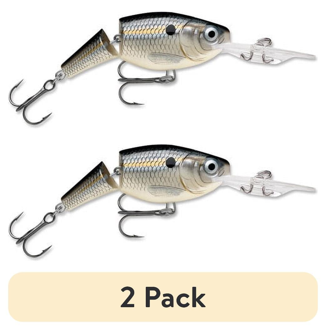 (2 pack) Rapala Jointed Shad Rap 04 Silver Shad Fishing Lure - 1.5 inch ...