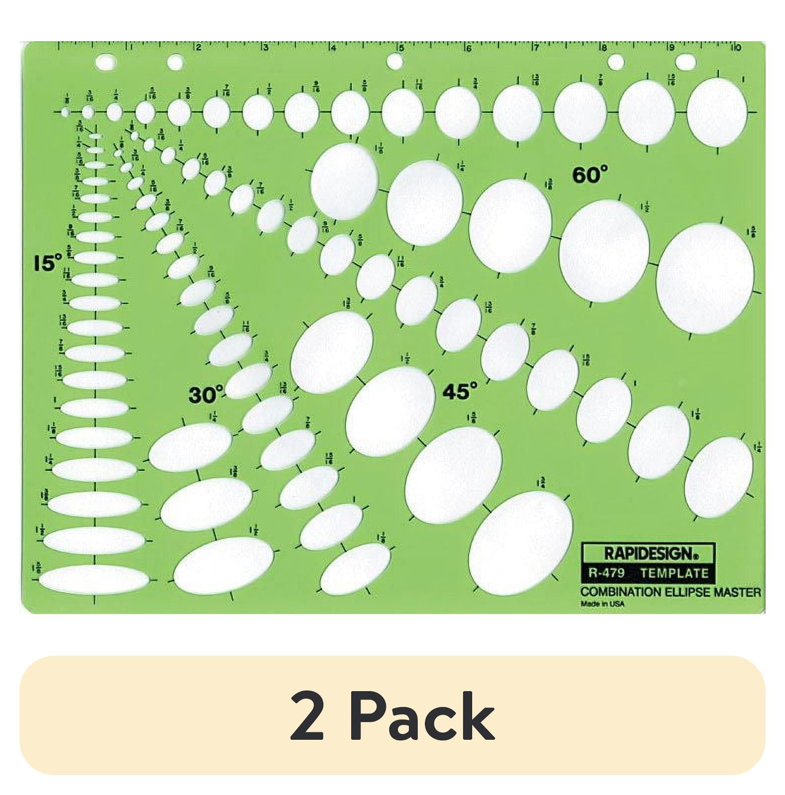 (2 pack) Rapidesign Combination Ellipse Master Template, 1 Each ...