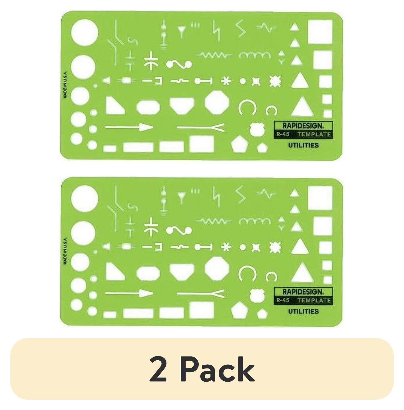 (2 pack) Rapidesign Public Utilities Template, 1 Each - Walmart.com