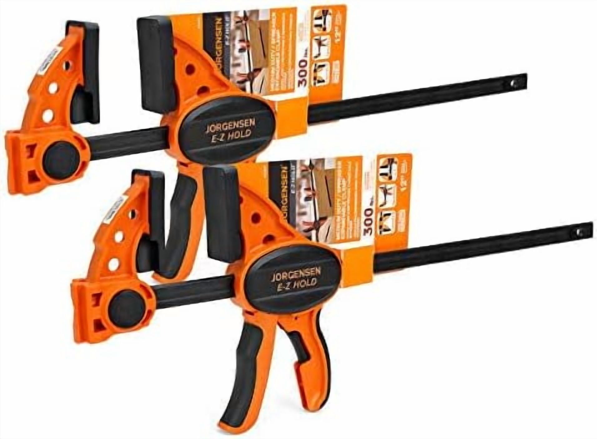 2-pack Ratchet Bar Clamps Set, Medium Duty, 12-inch One Hand Clamp, E-Z ...