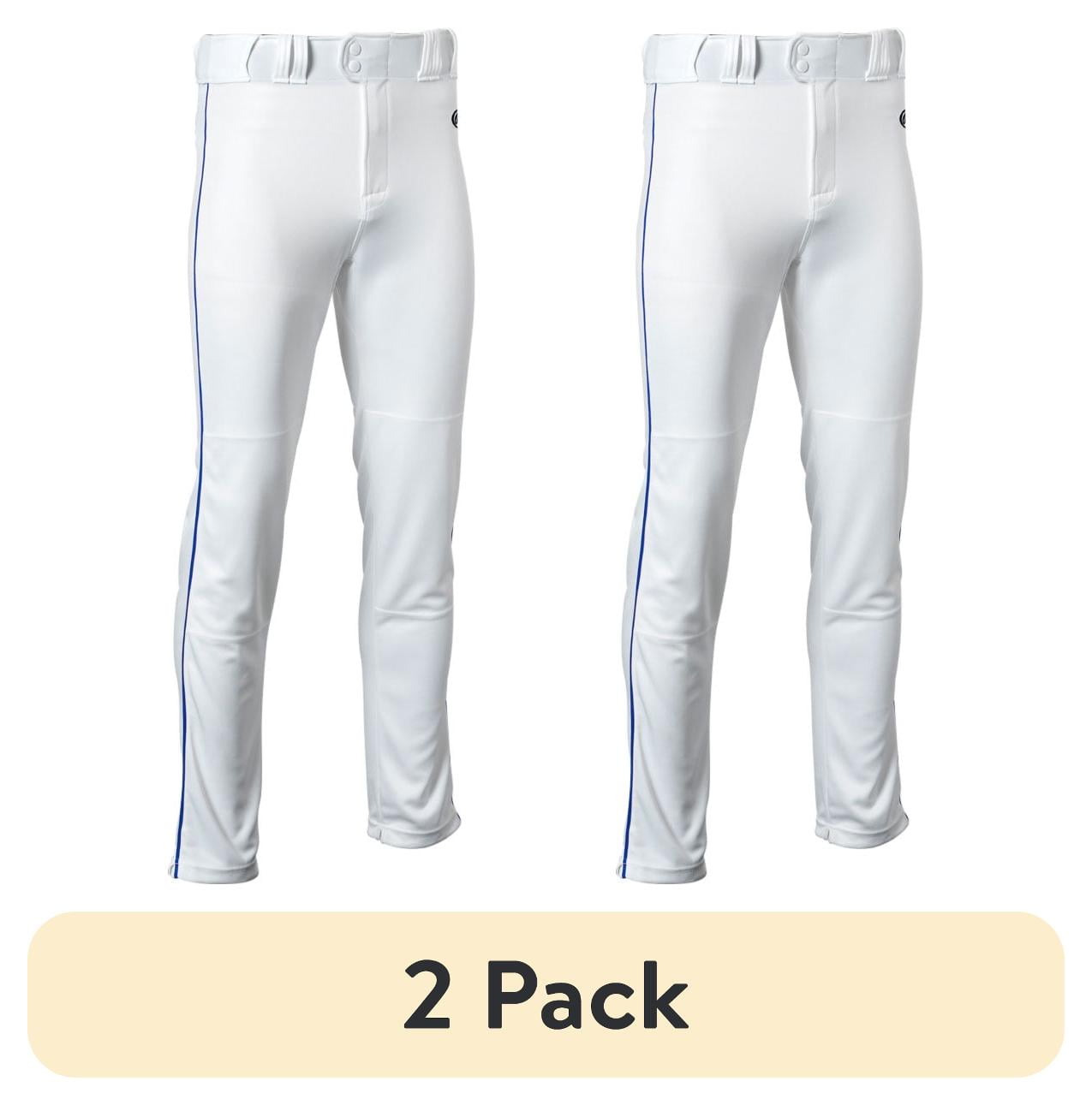 (2 pack) Rawlings Youth Launch 1/8" Piped Pant | White/Royal | SML ...