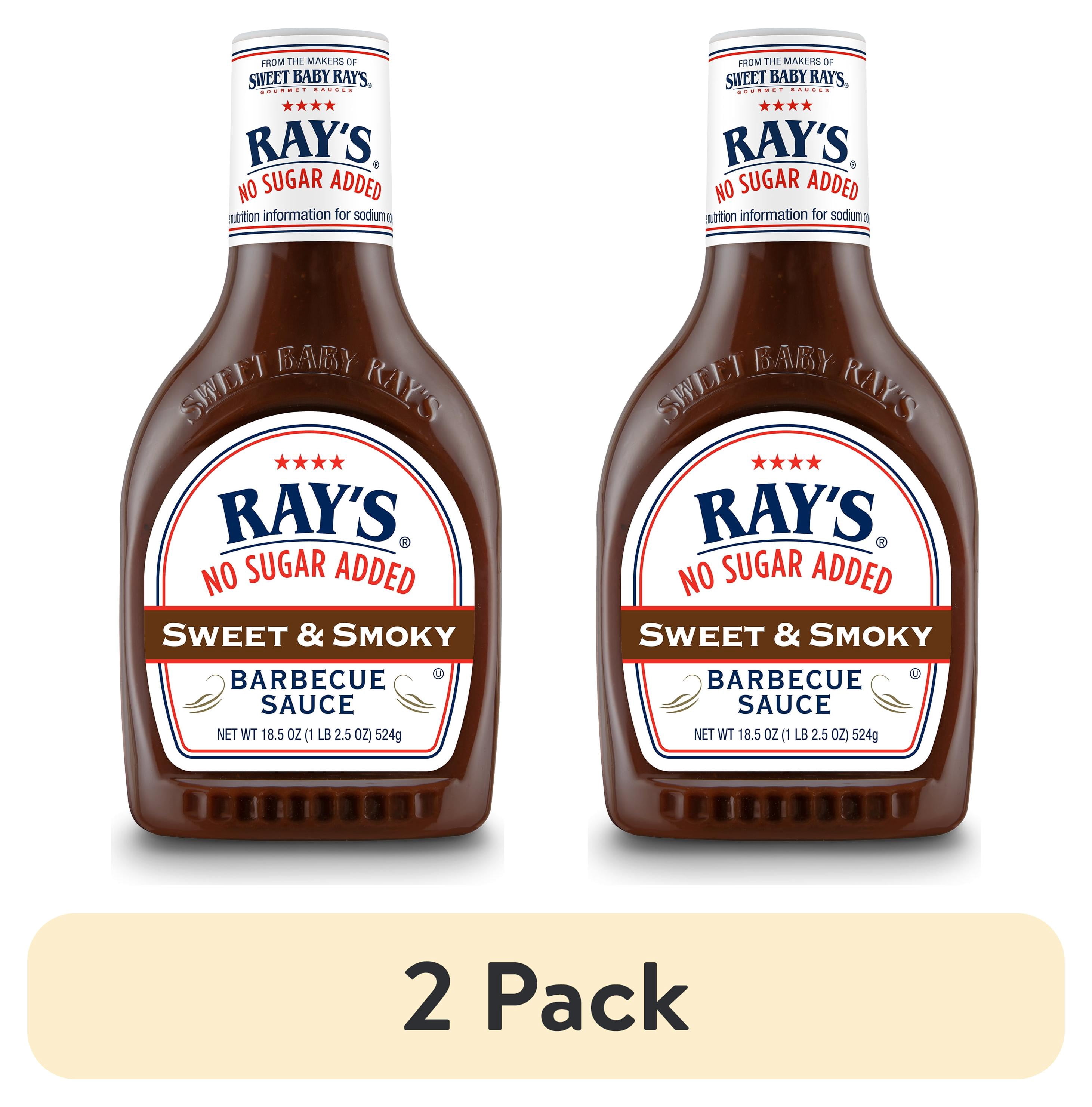 (2 pack) Ray's No Sugar Added Sweet & Smoky Barbecue Sauce 18.5 oz ...
