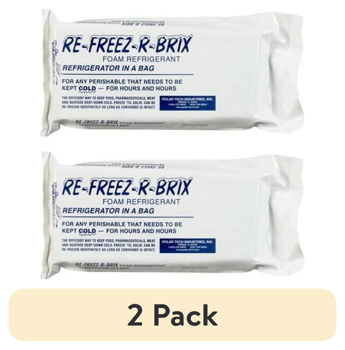 (2 pack) Re-Freez-R-Brix Cold Bricks 9" x 4" x 1 1/2" White 6/Case RB30 ...