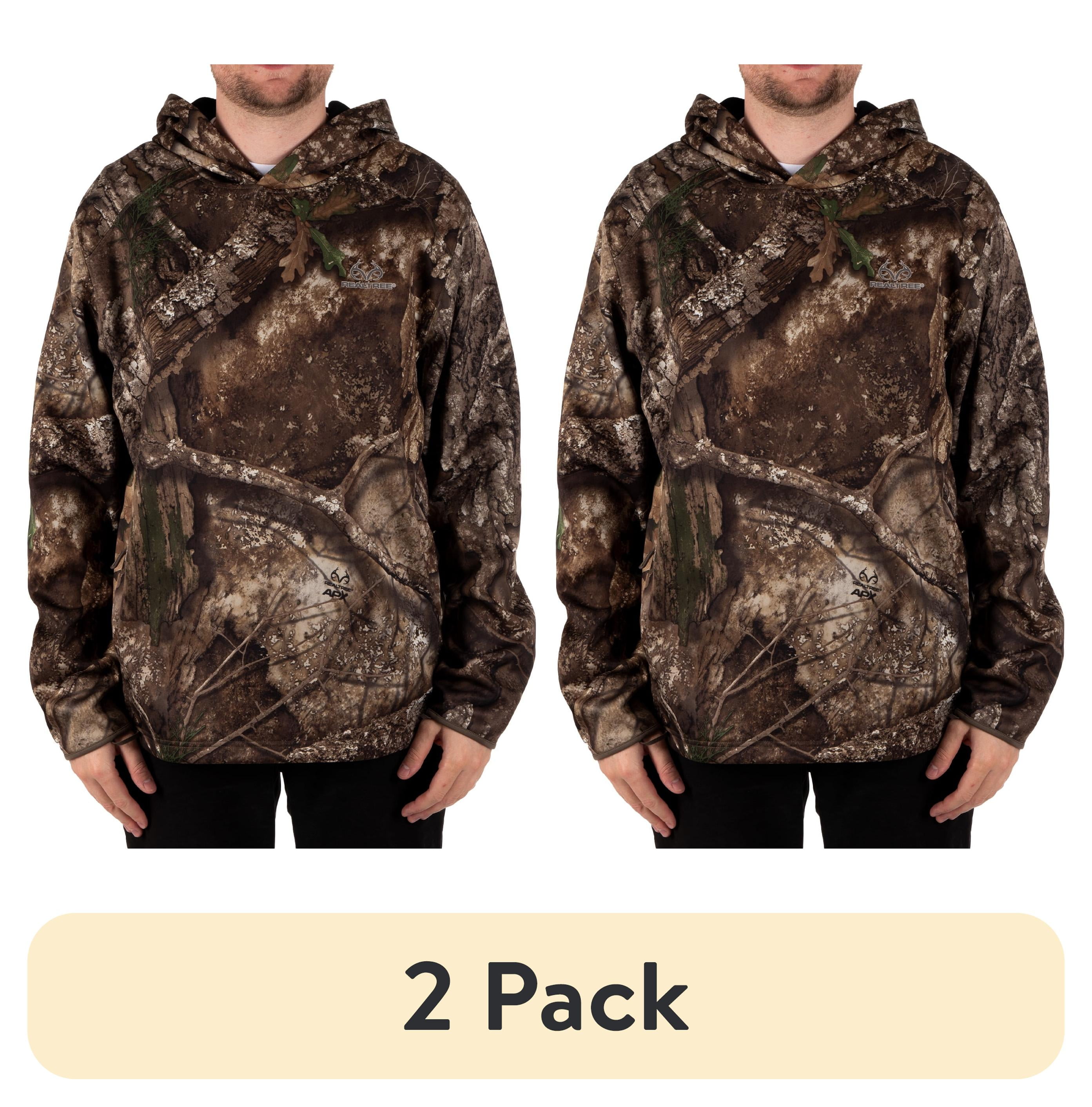 (2 pack) Realtree Men's Camouflage Hunting Performance Hoodie, Realtree ...