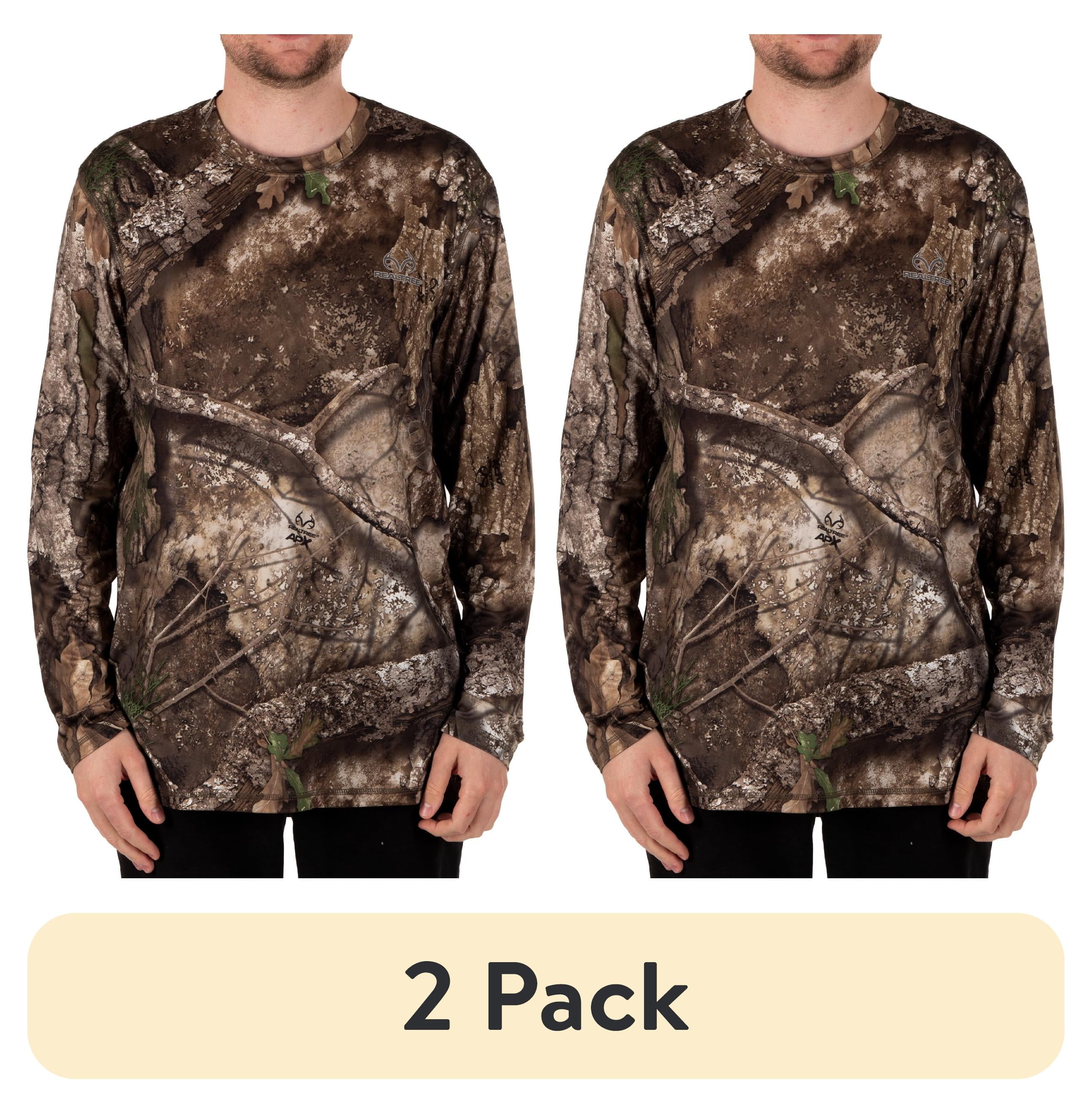 (2 pack) Realtree Men's Long Sleeve Camouflage Hunting Performance ...