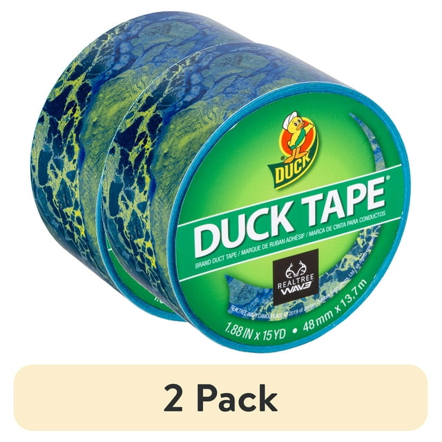 (2 pack) Realtree Wav3™ Camo Duck Tape® Brand Duct Tape, 1.88 in. x 15 ...