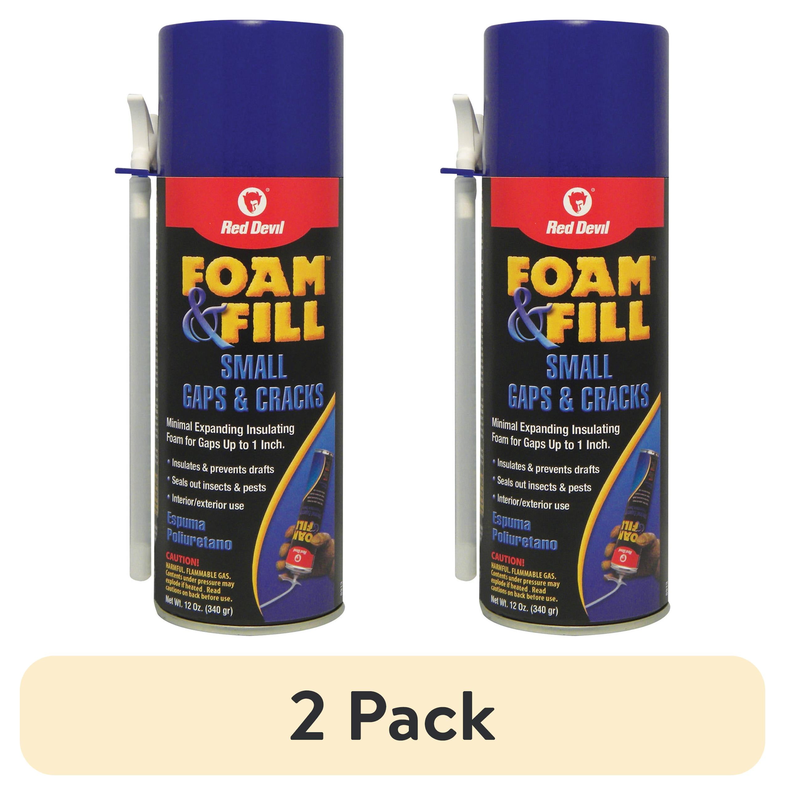 (2 pack) Red Devil Foam and Fill Small Gap Expanding Foam Sealant 12 oz ...