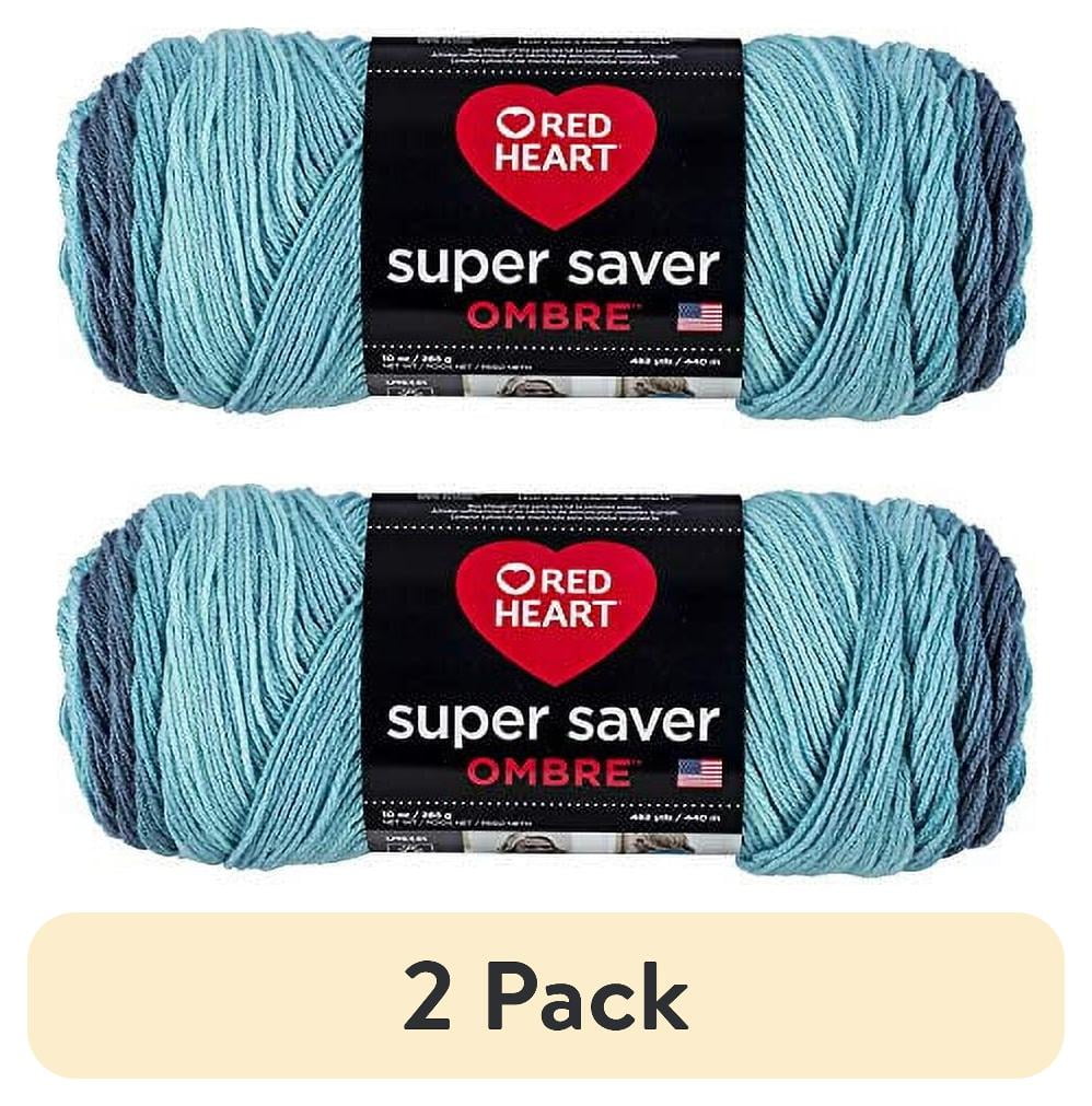 (2 pack) Red Heart E305.4985 Ombre Yarn Blue-Tiful - Walmart.com