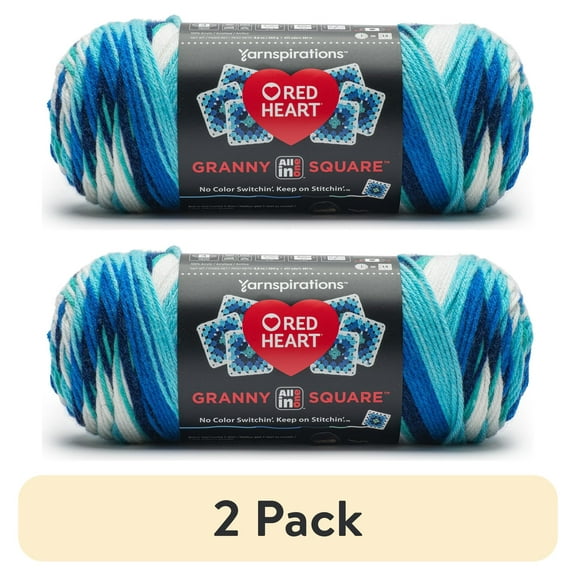 Red Heart® All In One Granny Square Petite™ #4 Worsted (Medium) Acrylic ...