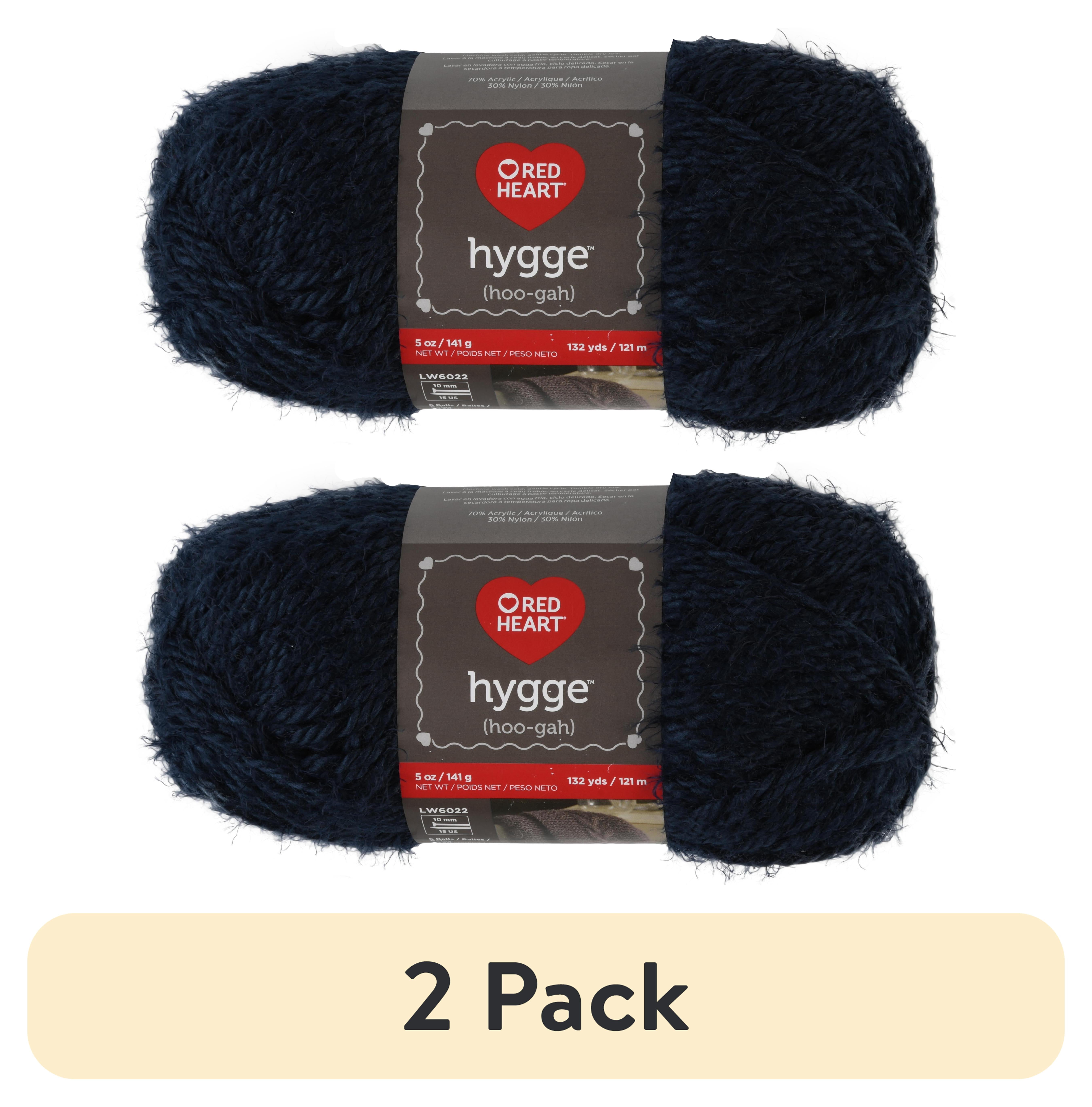 (2 pack) Red Heart® Hygge™ #5 Bulky Acrylic-Nylon Yarn, Indigo 5oz/141g ...