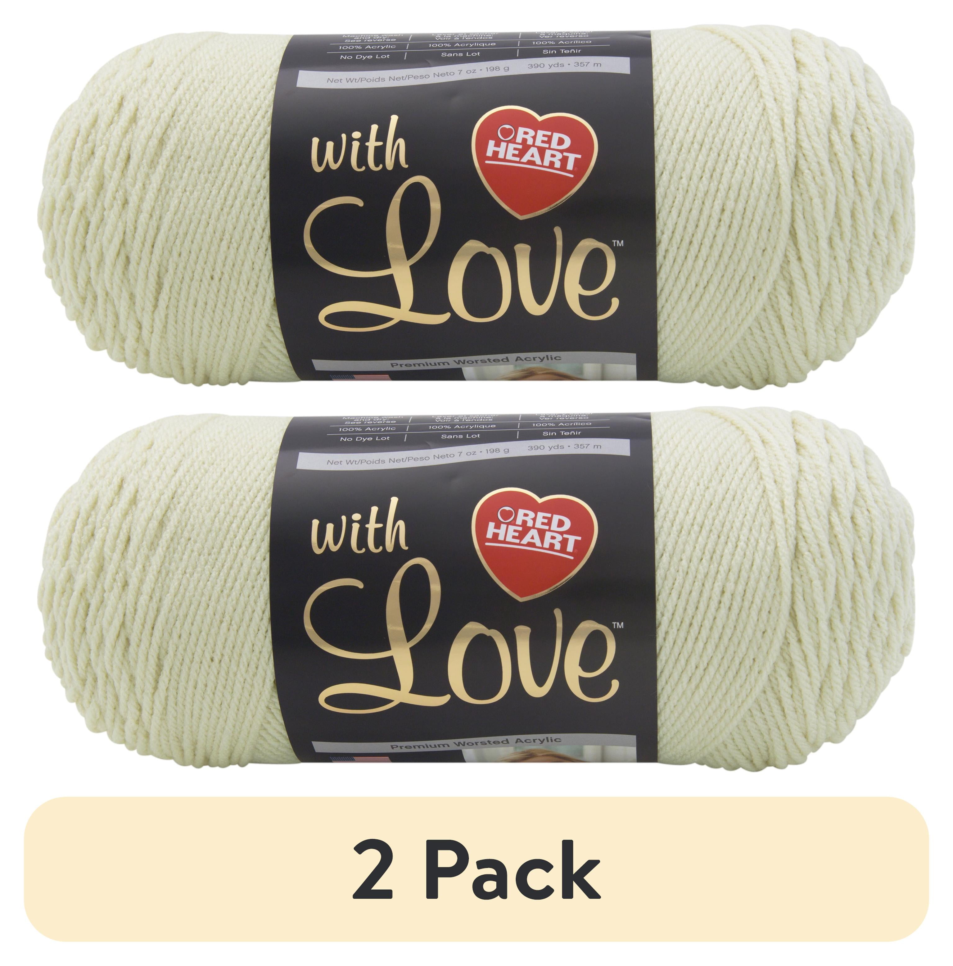 (2 pack) Red Heart Medium Acrylic Aran Yarn, 390 yd - Walmart.com
