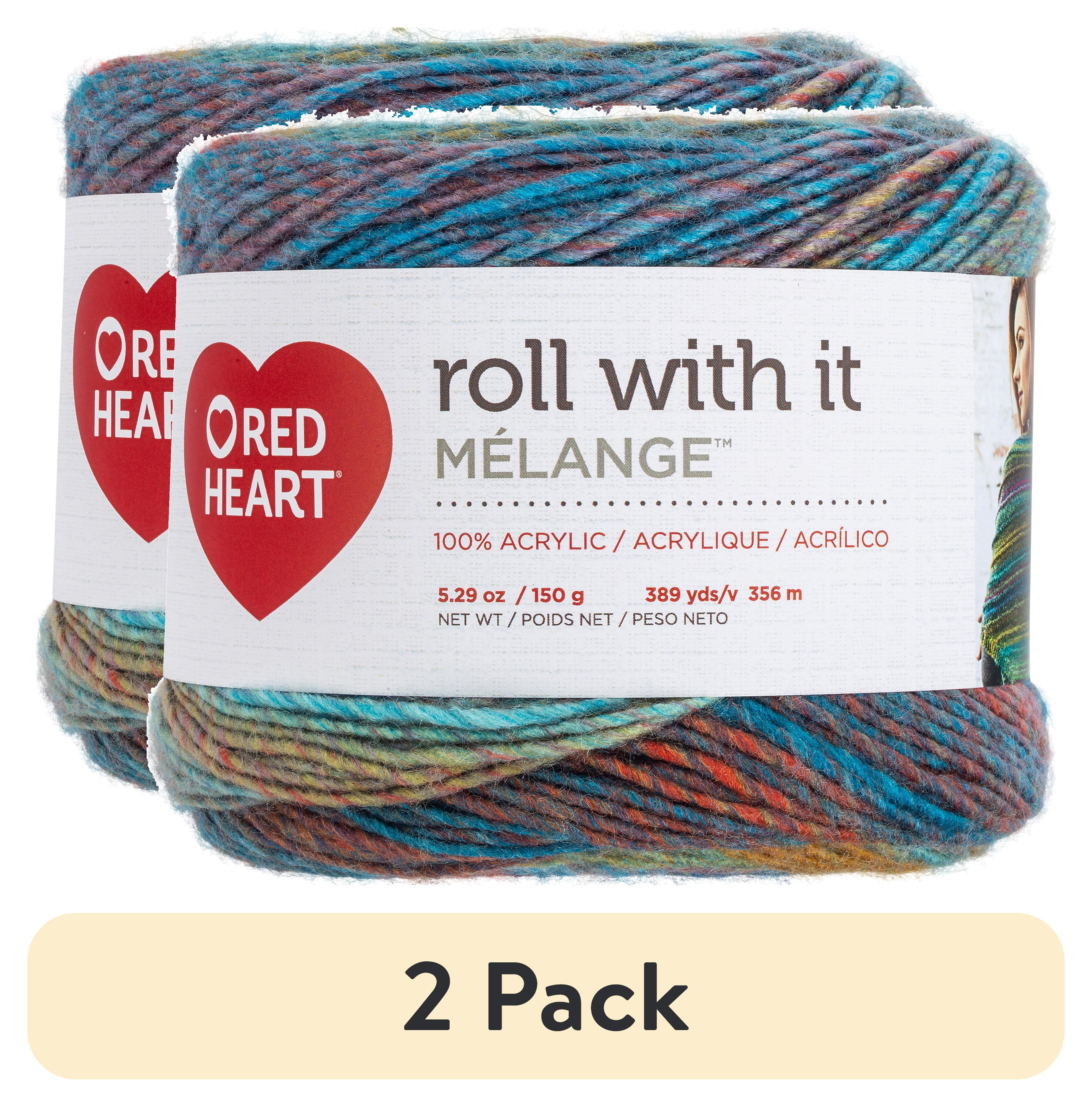 (2 pack) Red Heart Roll With It Melange Yarn-Paparazzi - Walmart.com