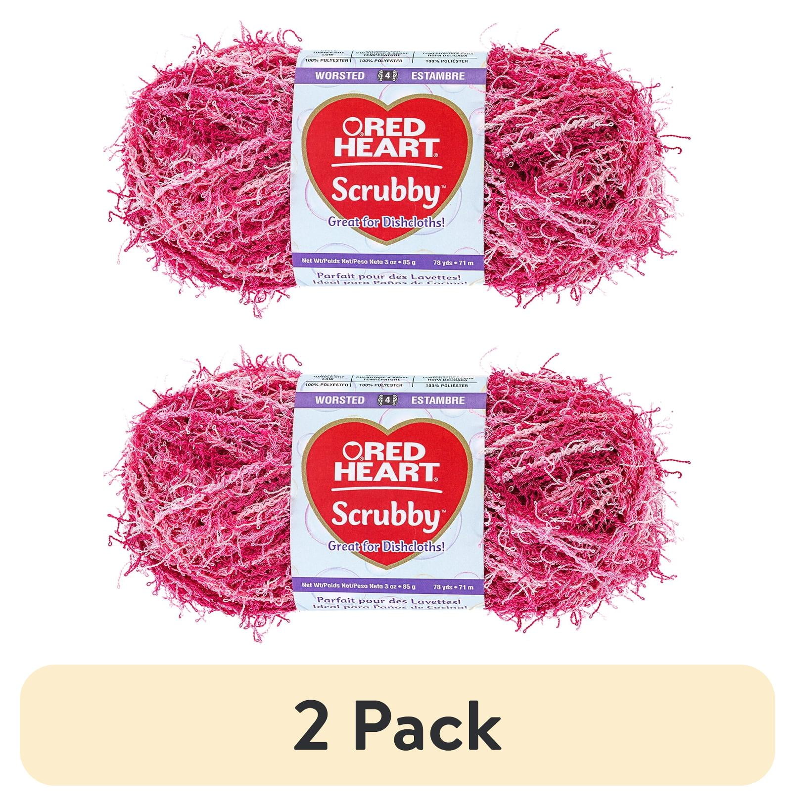 (2 pack) Red Heart Scrubby Yarn-Candy - Walmart.com