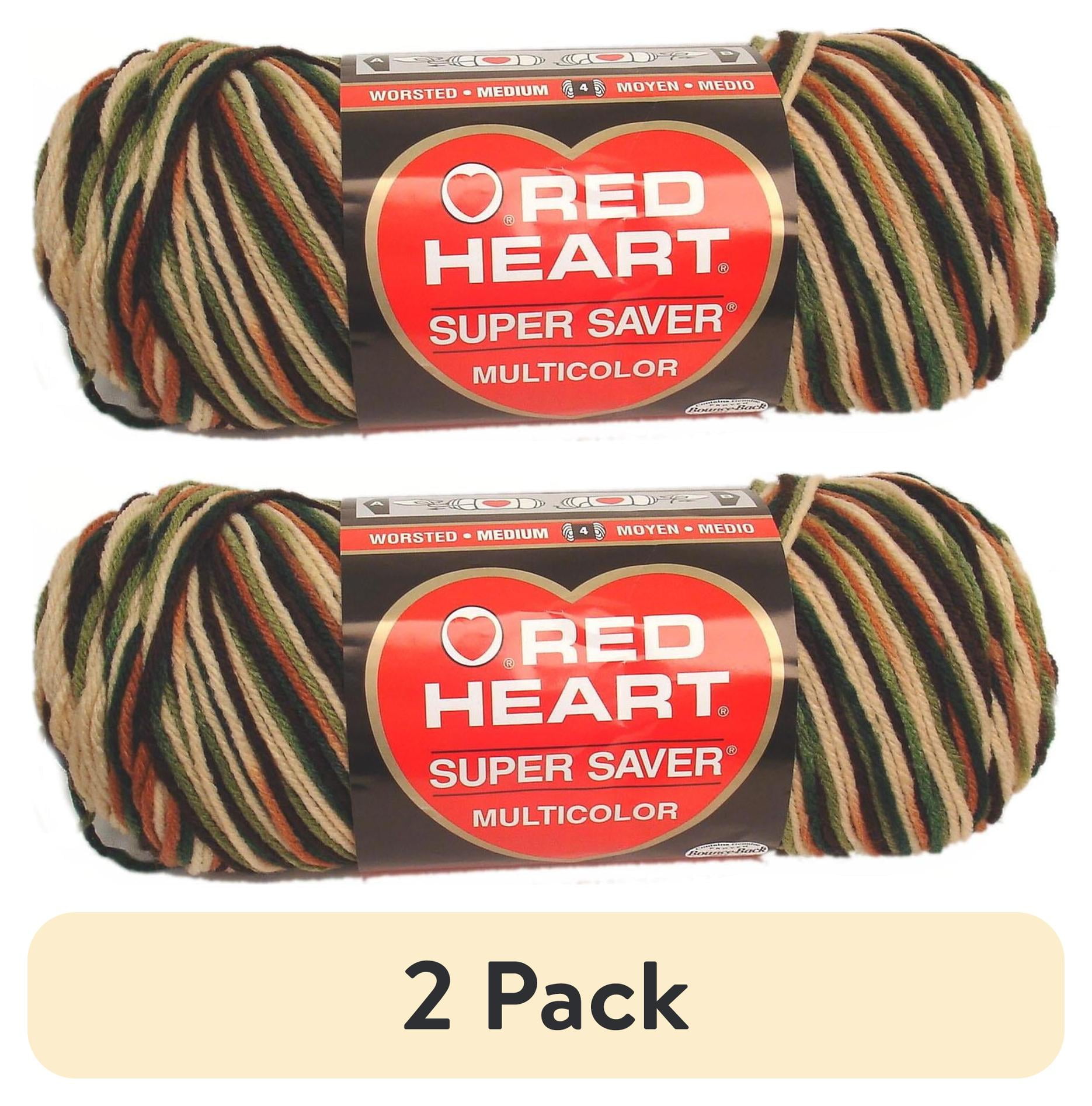 (2 pack) Red Heart® Super Saver™ #4 Medium Acrylic Yarn, Woodsy 5oz ...