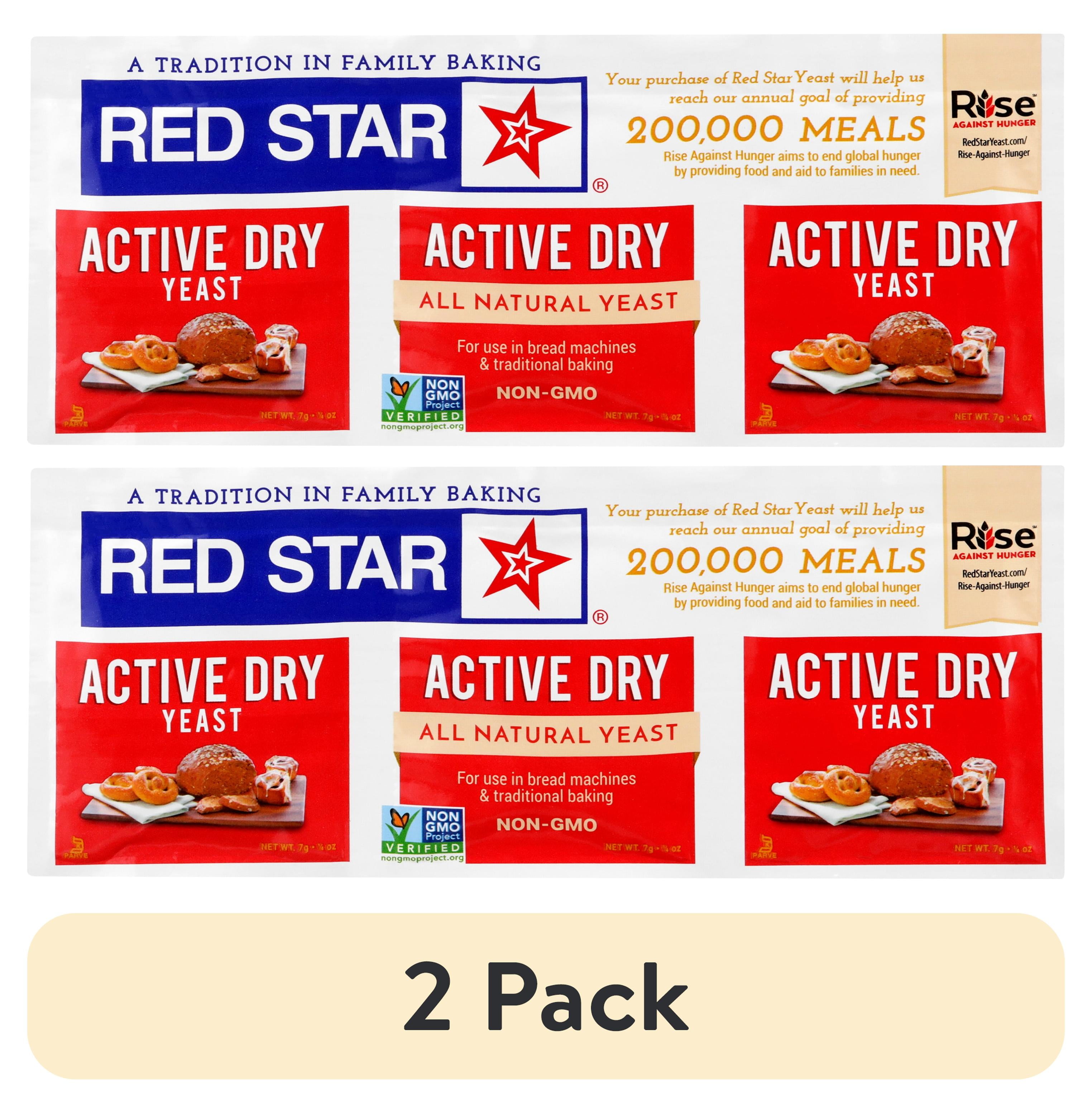(2 pack) Red Star All-Natural Active Dry Yeast, 0.75-Ounces, 3-Pack ...