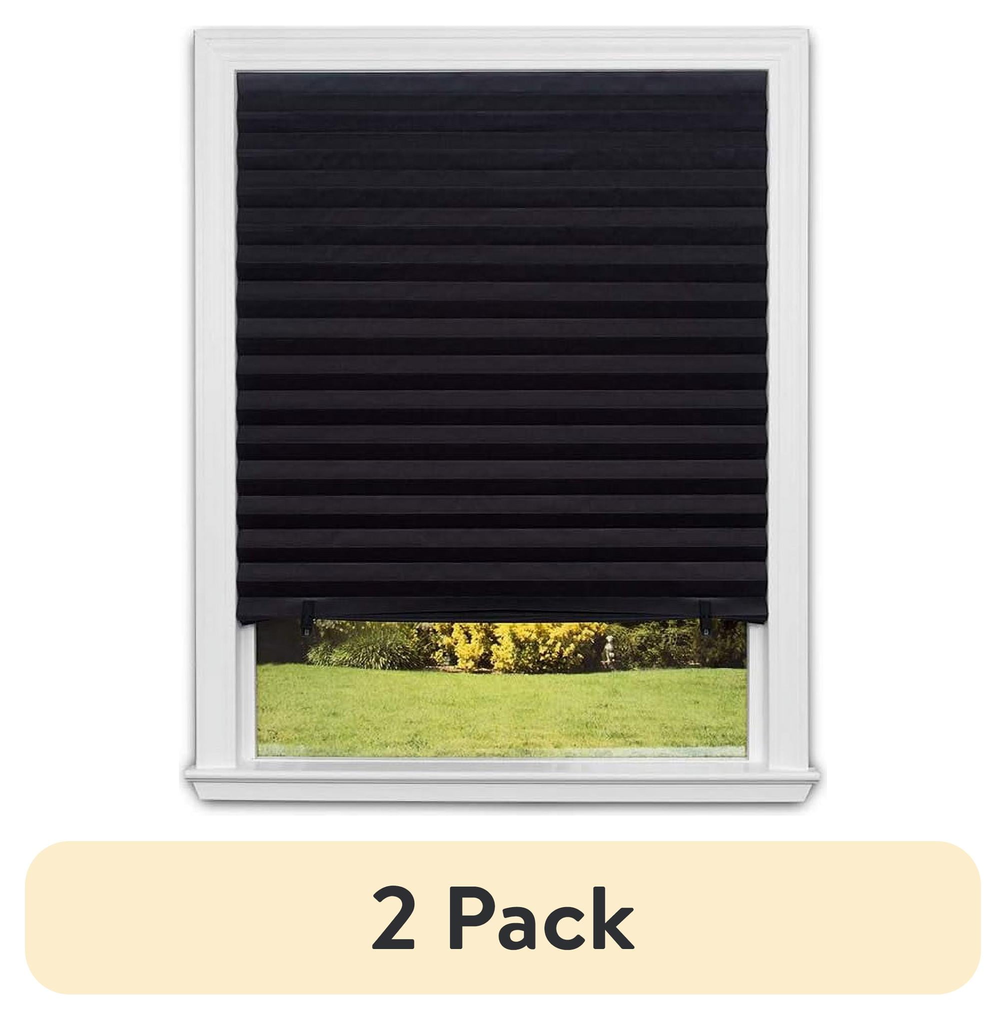 (2 pack) Redi Shade No Tools Original Blackout Pleated Paper Shade ...