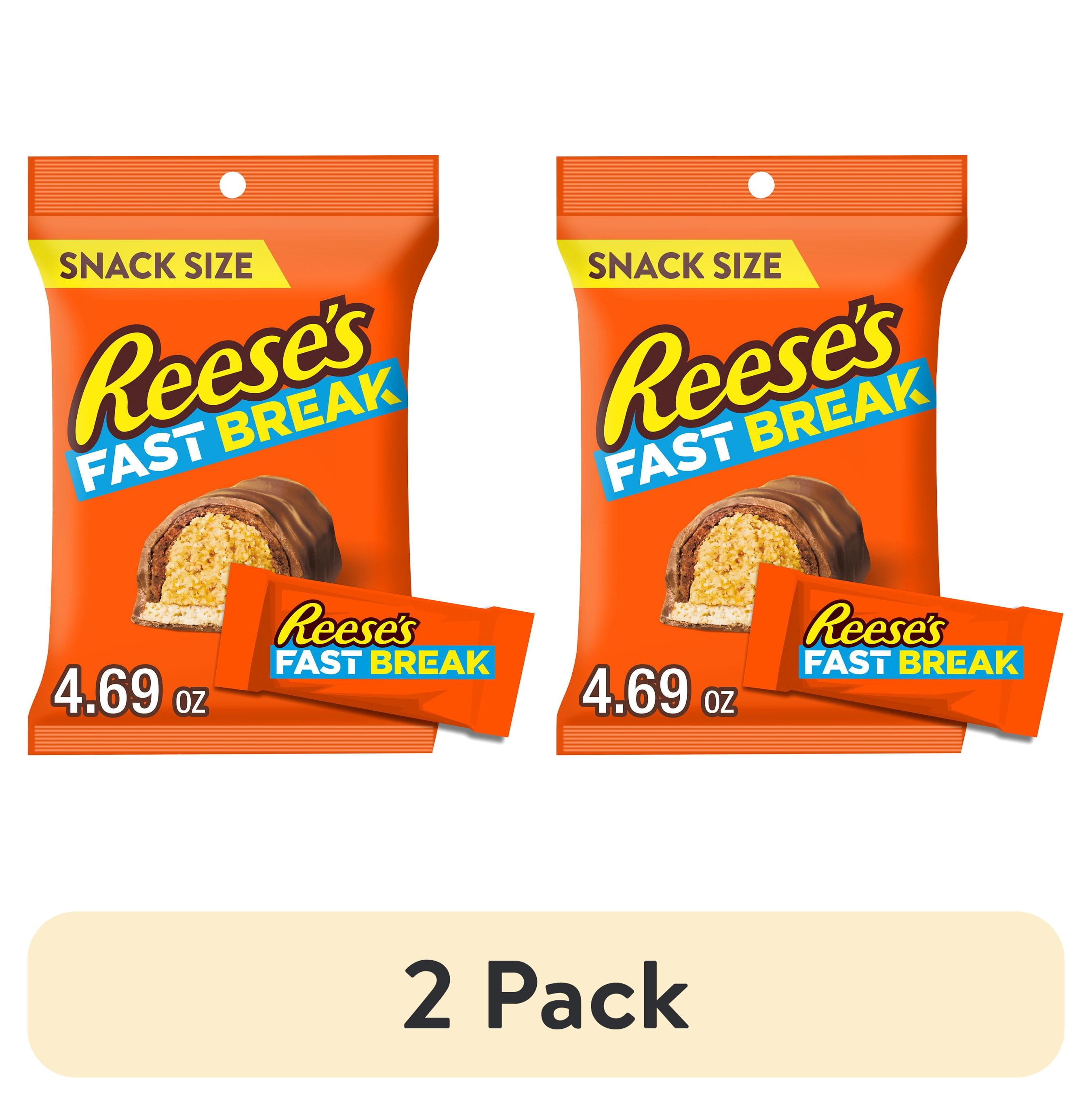 (2 pack) Reese's Fast Break Chocolate, Peanut Butter and Nougat Snack ...