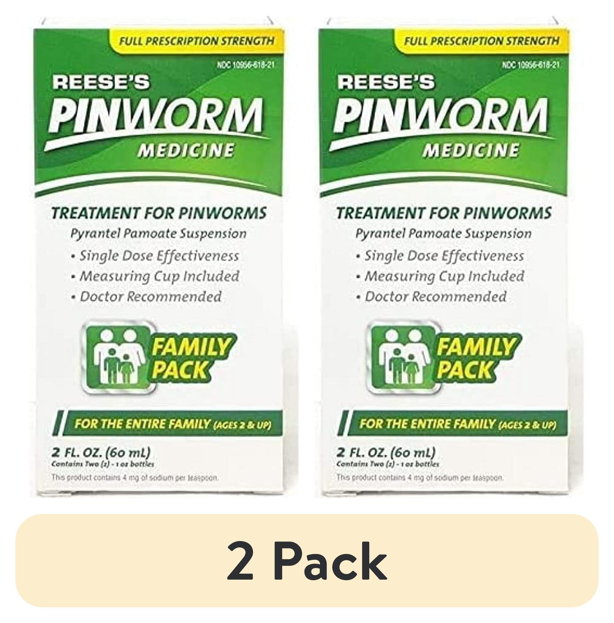 (2 pack) Reeses Pinworm Medicine Liquid For Entire Family, Full ...