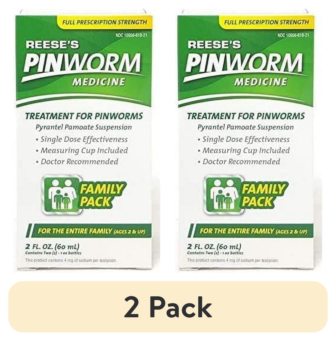 (2 pack) Reeses Pinworm Medicine Liquid for Entire Family, Full ...