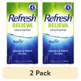 (2 pack) Refresh Relieva Lubricant Eye Drops, Lubricates & Protects Dry ...