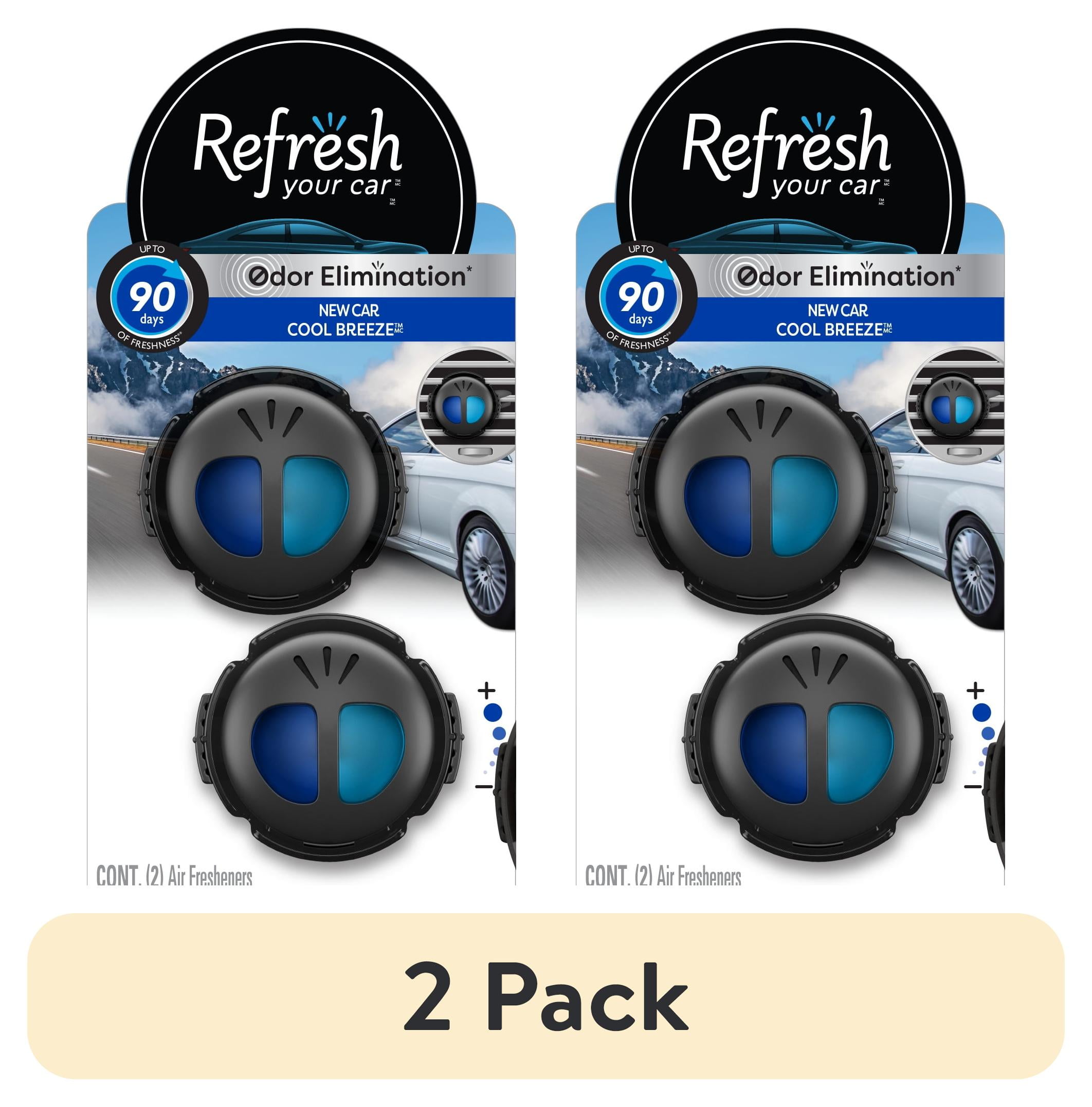 (2 pack) Refresh Your Car! Mini Diffuser Air Freshener (New Car/Cool ...