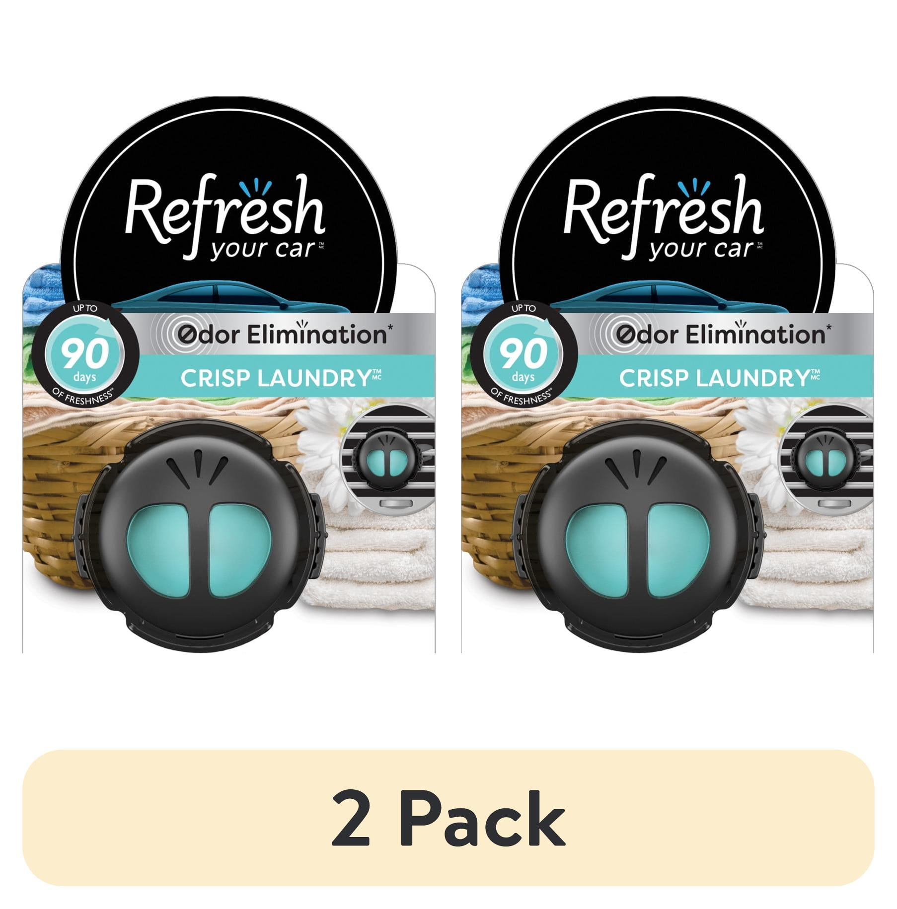 (2 pack) Refresh Your Car Mini Diffuser Car Air Fresheners, Crisp ...