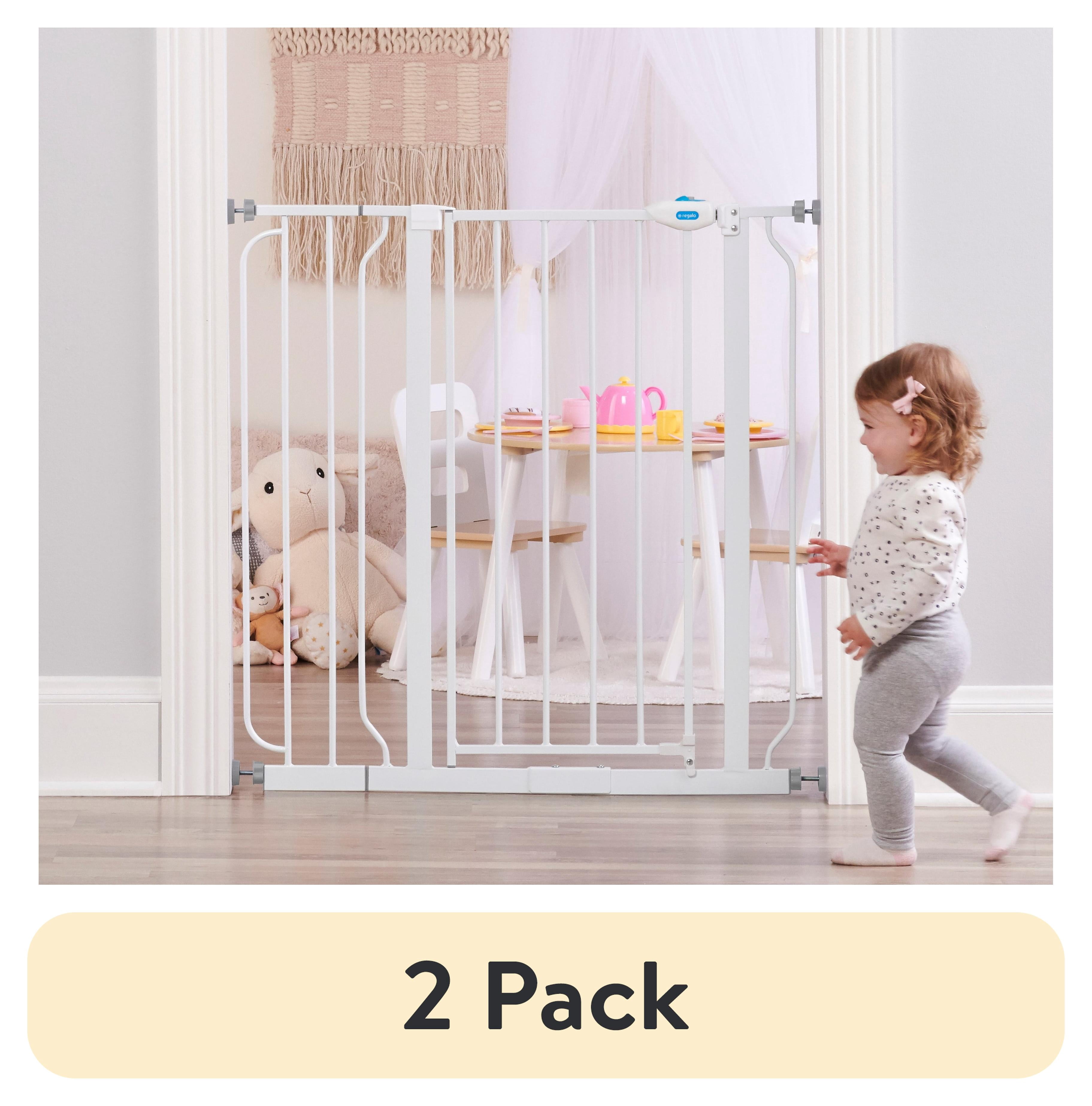 (2 pack) Regalo Easy Step® Extra Tall Walk Thru Baby Gate, Age Group 6 ...