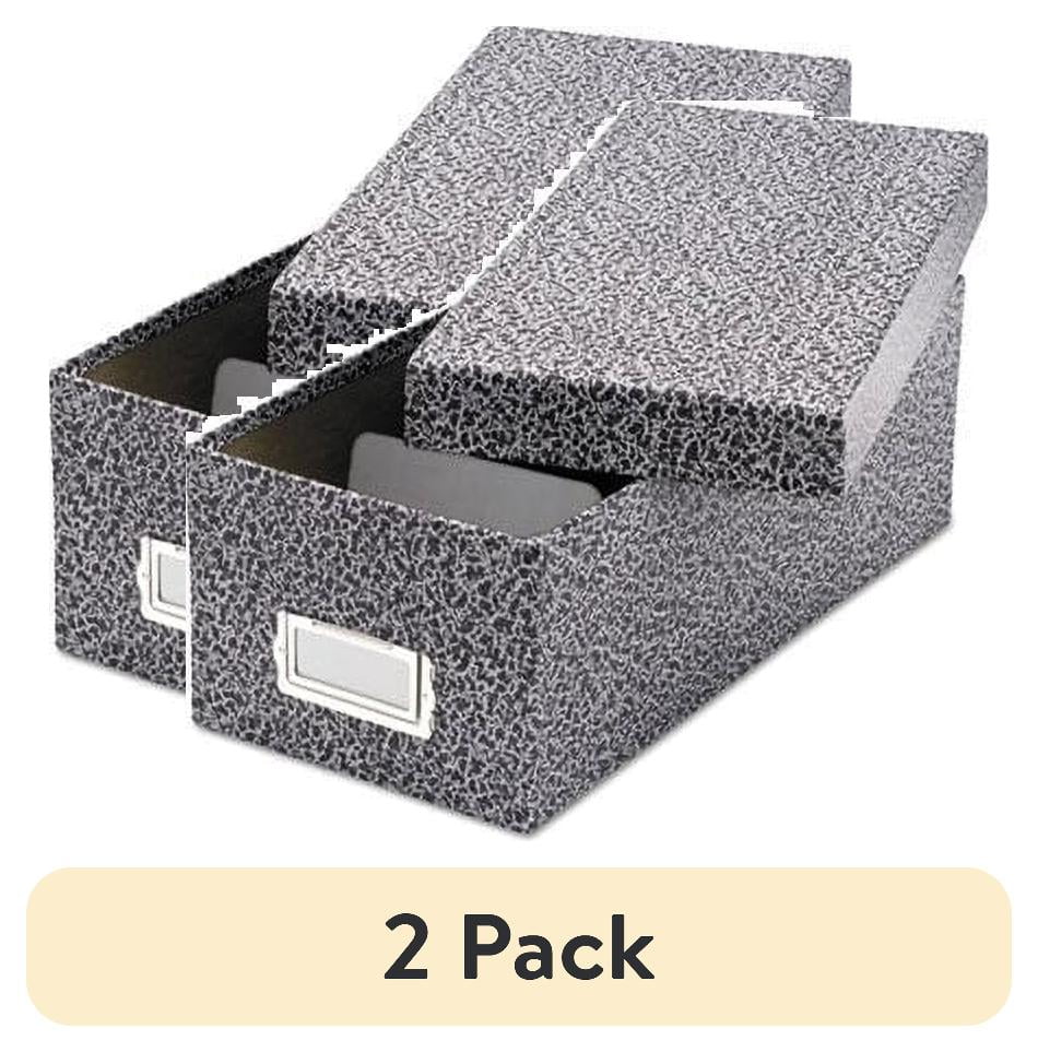 (2 pack) Reinforced Board Card File Lift-Off Cover, Holds 1,200 3 x 5 ...