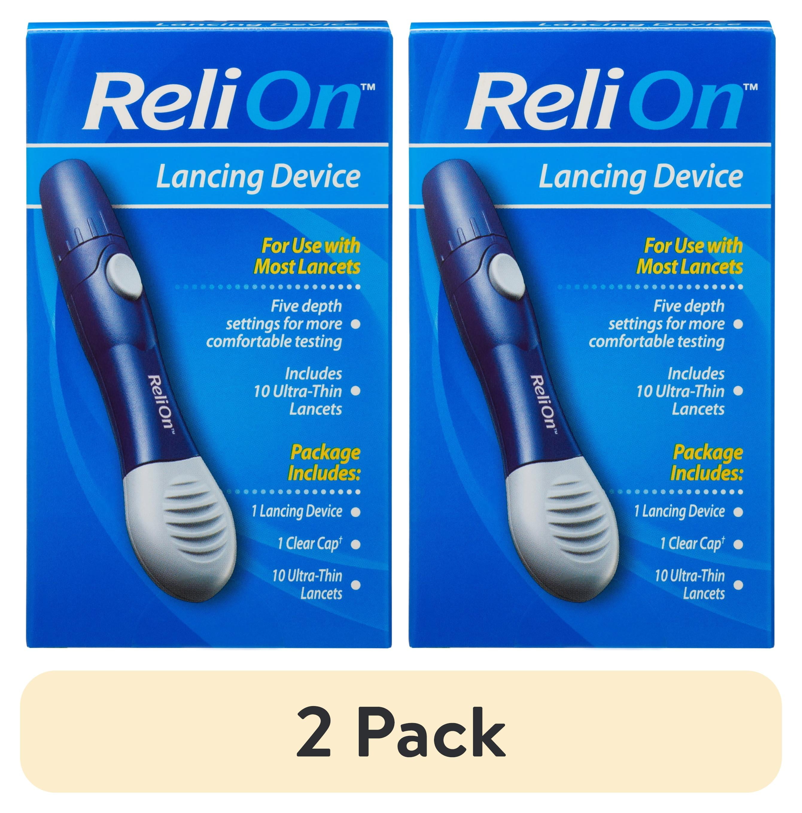 (2 pack) ReliOn Lancing Device - Walmart.com