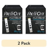 (2 pack) ReliOn Platinum Blood Glucose Test Strips, 50 Count - Walmart.com