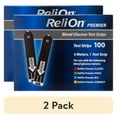(2 pack) ReliOn Premier Blood Glucose Test Strips, 100 Count - Walmart ...
