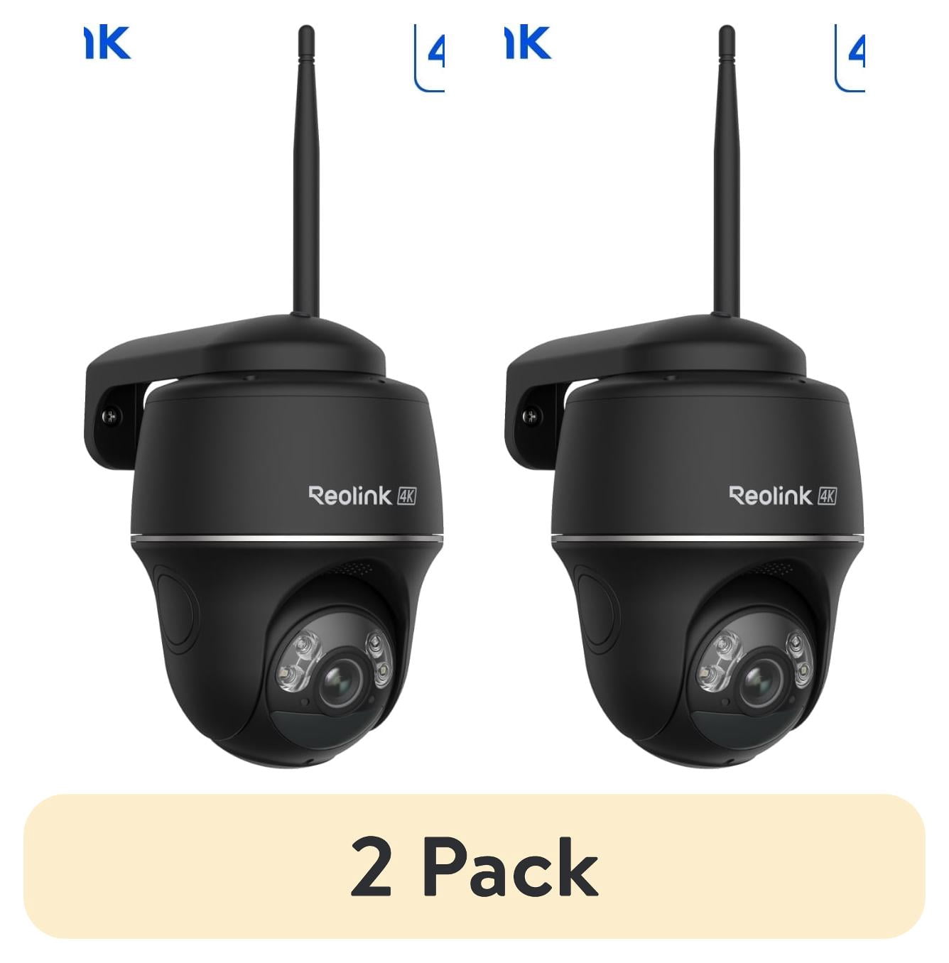 (2 pack) Reolink Argus 4K 8MP PT Ultra Wireless Wifi Pan &Tilt Solar ...