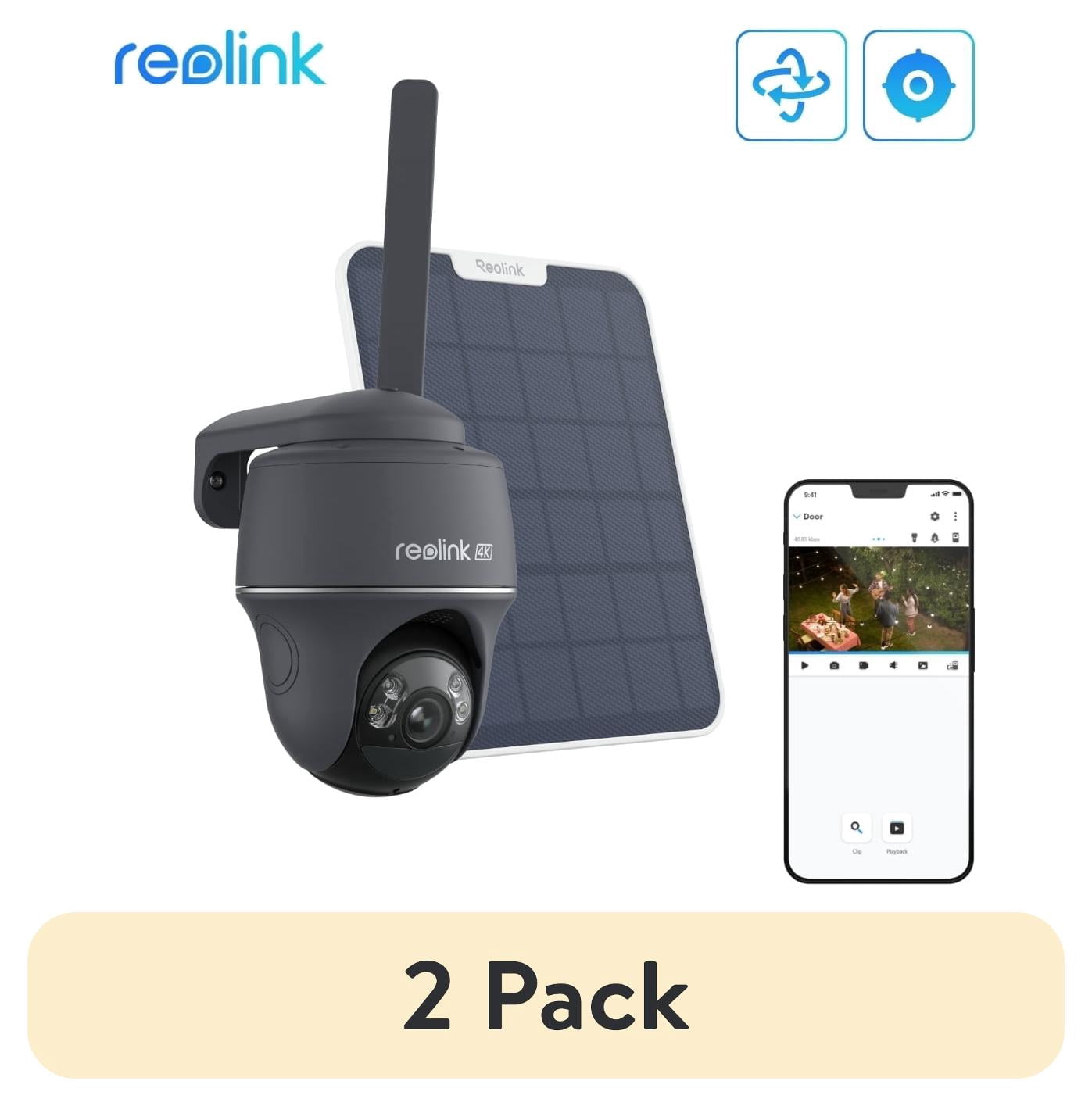 (2 pack) Reolink Go PT Ultra 4K 8MP Wireless 4G LTE PT Battery Camera ...